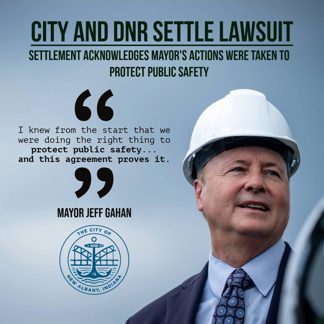 City and DNR Settle Lawsuit — New Albany City Hall