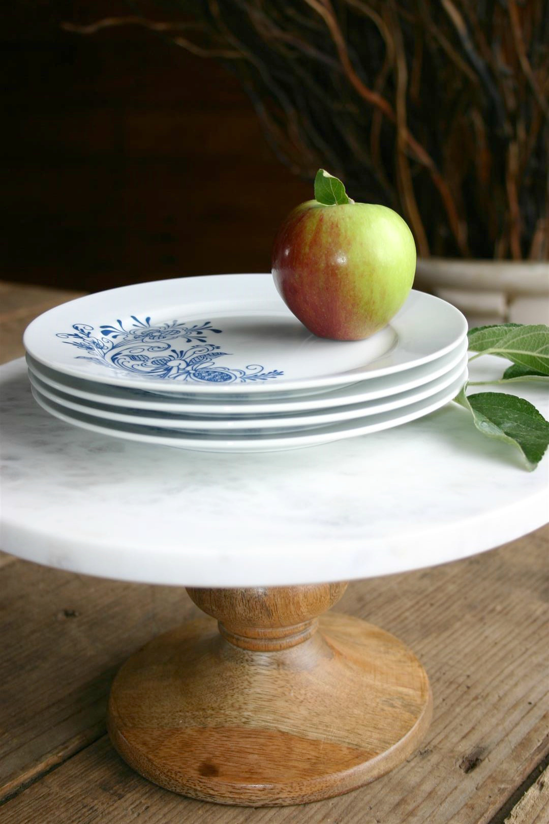 Swedish Rosemal Dessert Plates -- Blue — Swedish Country Interiors