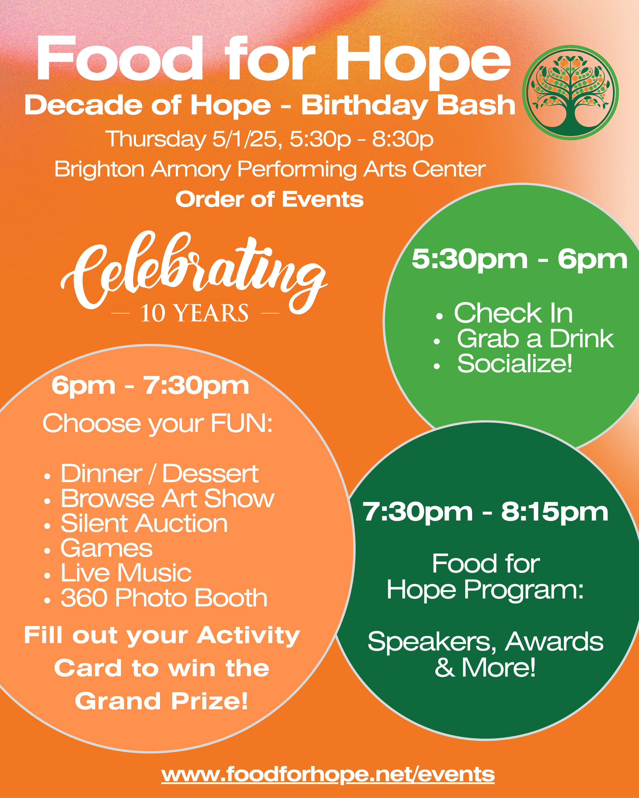 Decade of Hope - Birthday Bash! — Food for Hope