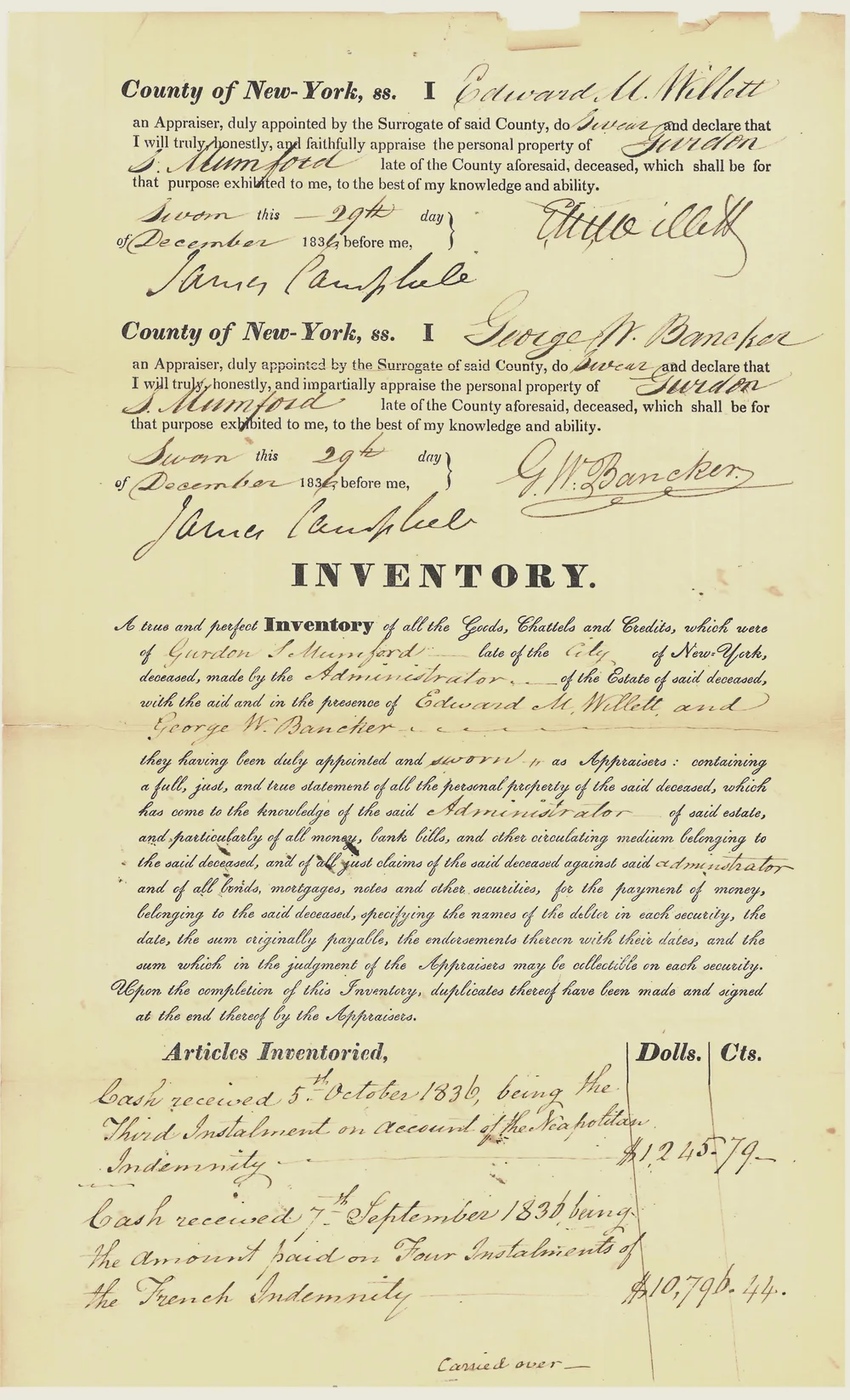 “A True and Perfect Inventory” - The Municipal Archives Collection of ...