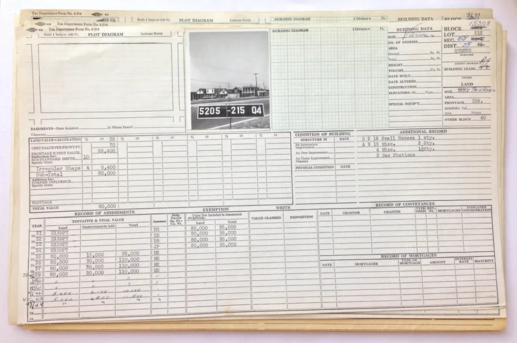 Tax Records and Time Machines: The Property Cards of the Municipal ...