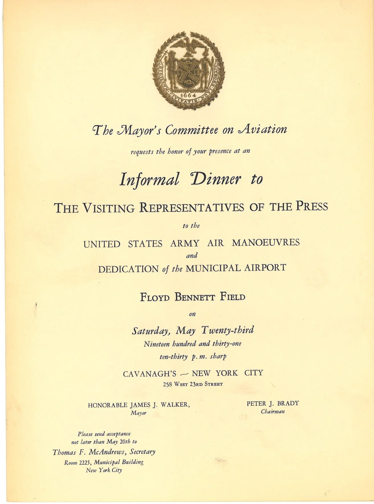 Mayor James J. Walker — NYC Department of Records & Information Services