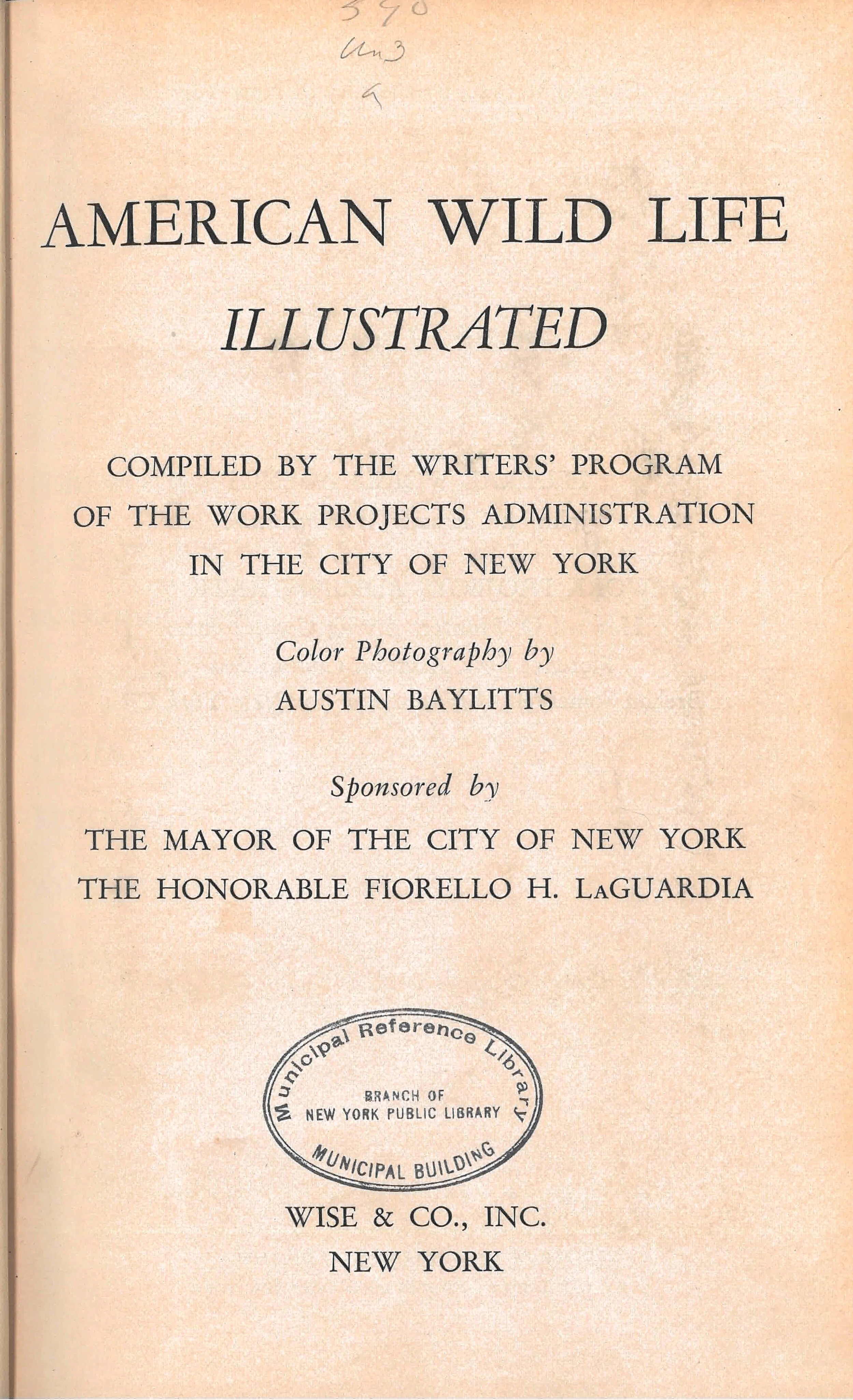 The WPA Federal Writers' Project Book - American Wild Life Illustrated ...