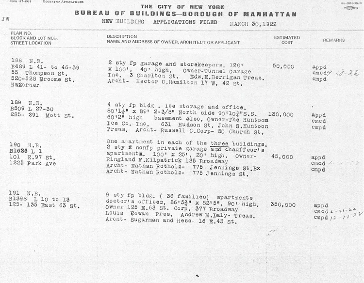 The Manhattan Department of Buildings Docket Book Collection, 1866-1959 ...