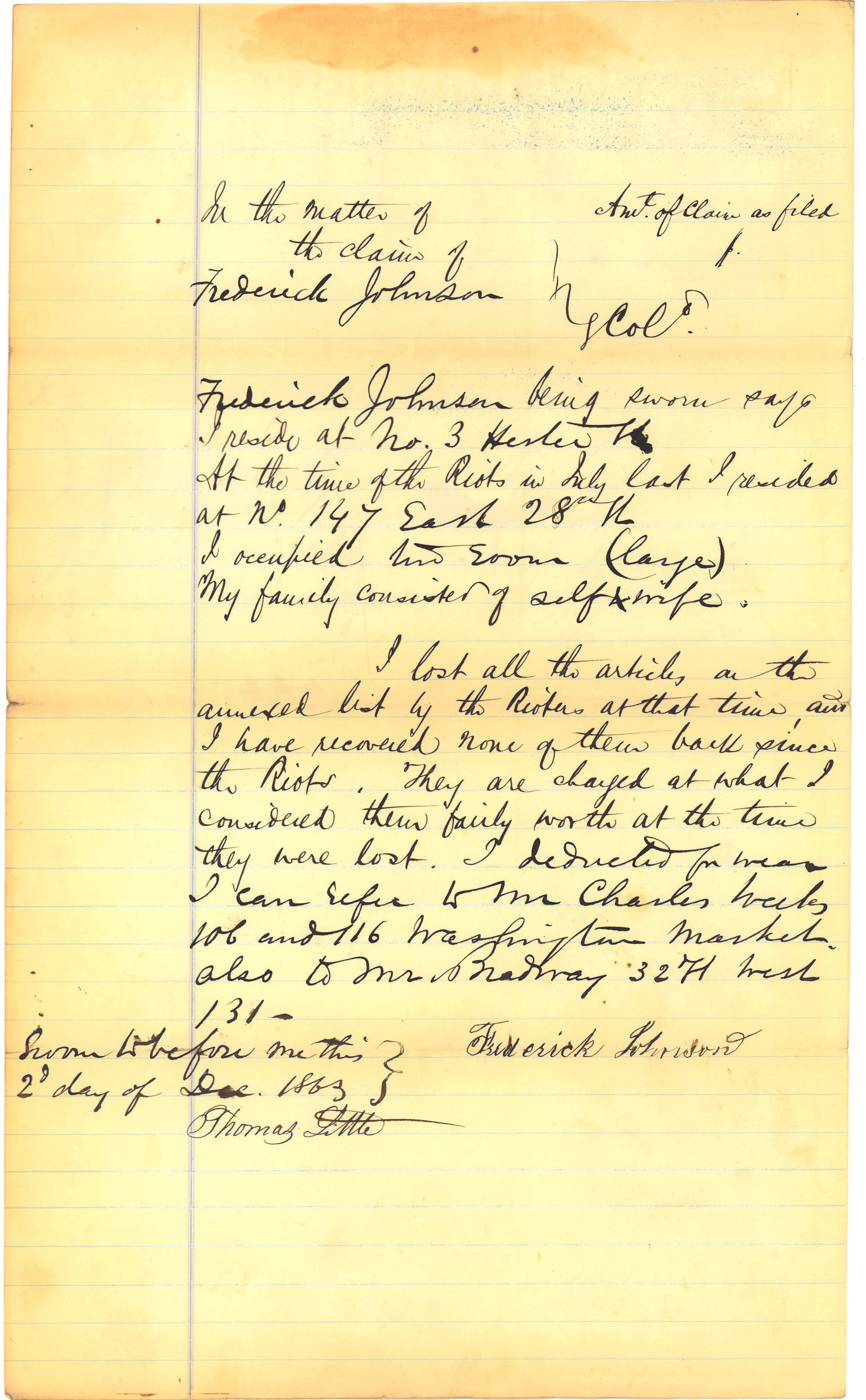 The New York City Civil War Draft Riot Claims Collection — NYC ...