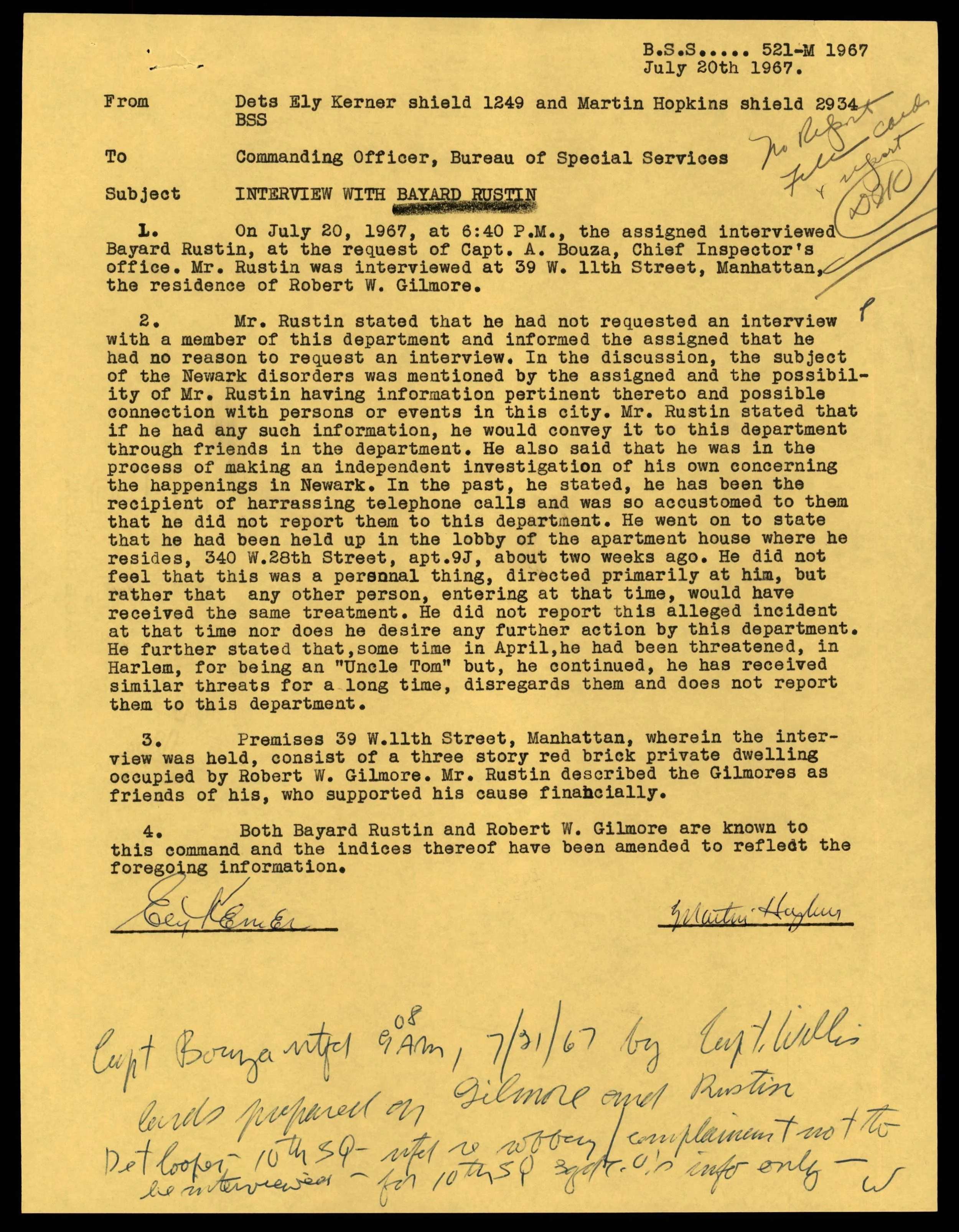 Finding Bayard Rustin — NYC Department of Records & Information Services