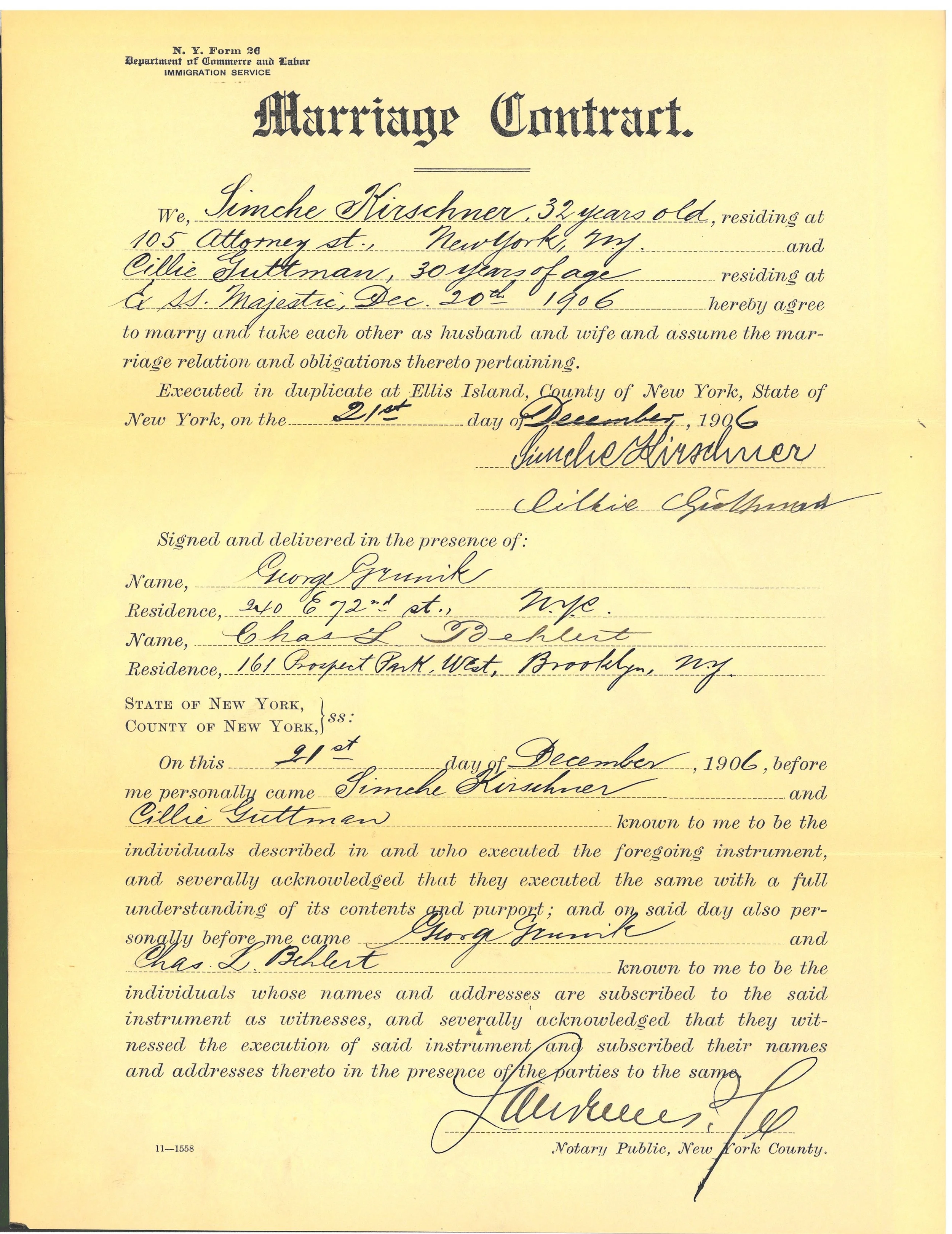 Marriage Contracts — NYC Department of Records & Information Services