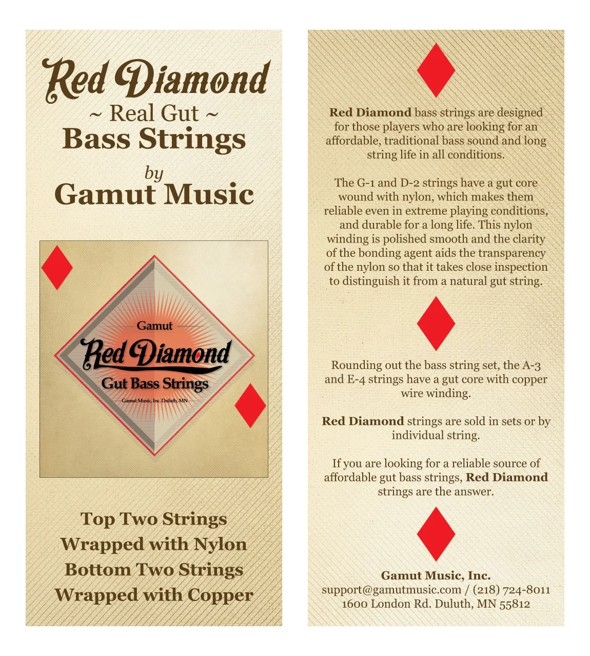 Red Diamond Strings — Gamut Music. Inc.