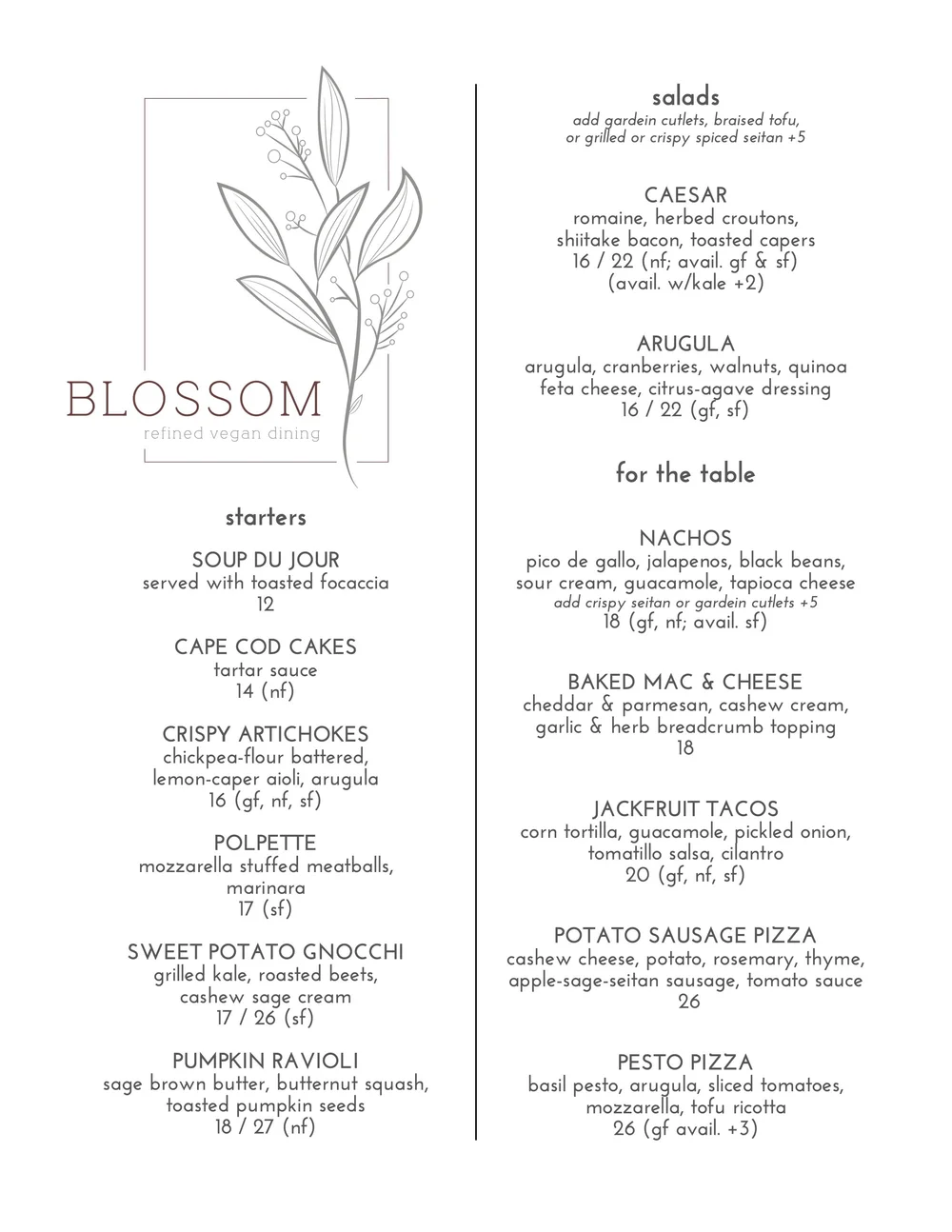 Eat & Drink — Blossom Restaurants