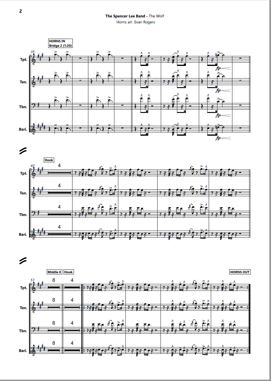 Big Band Arranging | 21 | Writing Horns For Pop Songs — Evan Rogers ...