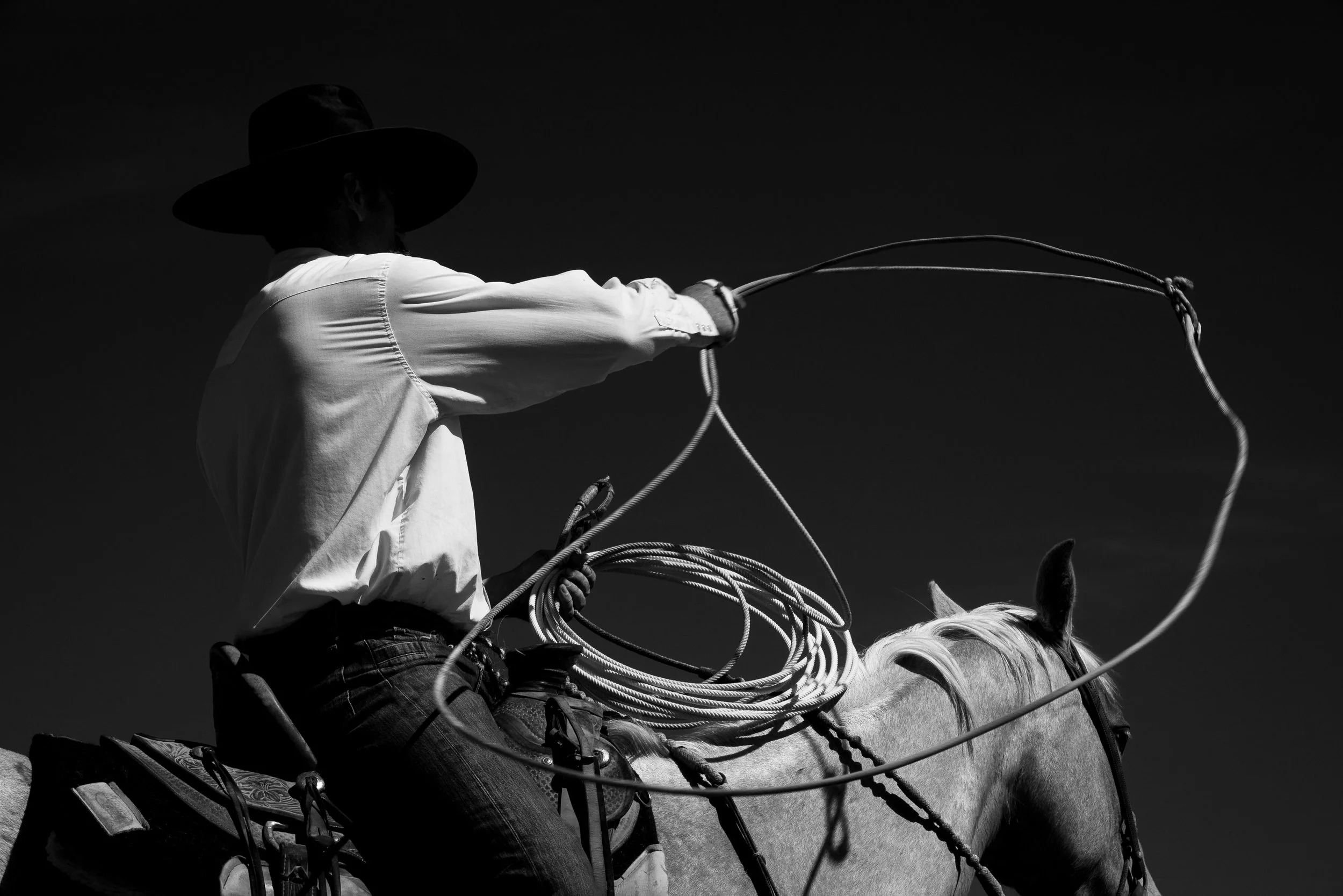 Photographs of buckaroos working on The Spanish Ranch in Tuscarora ...