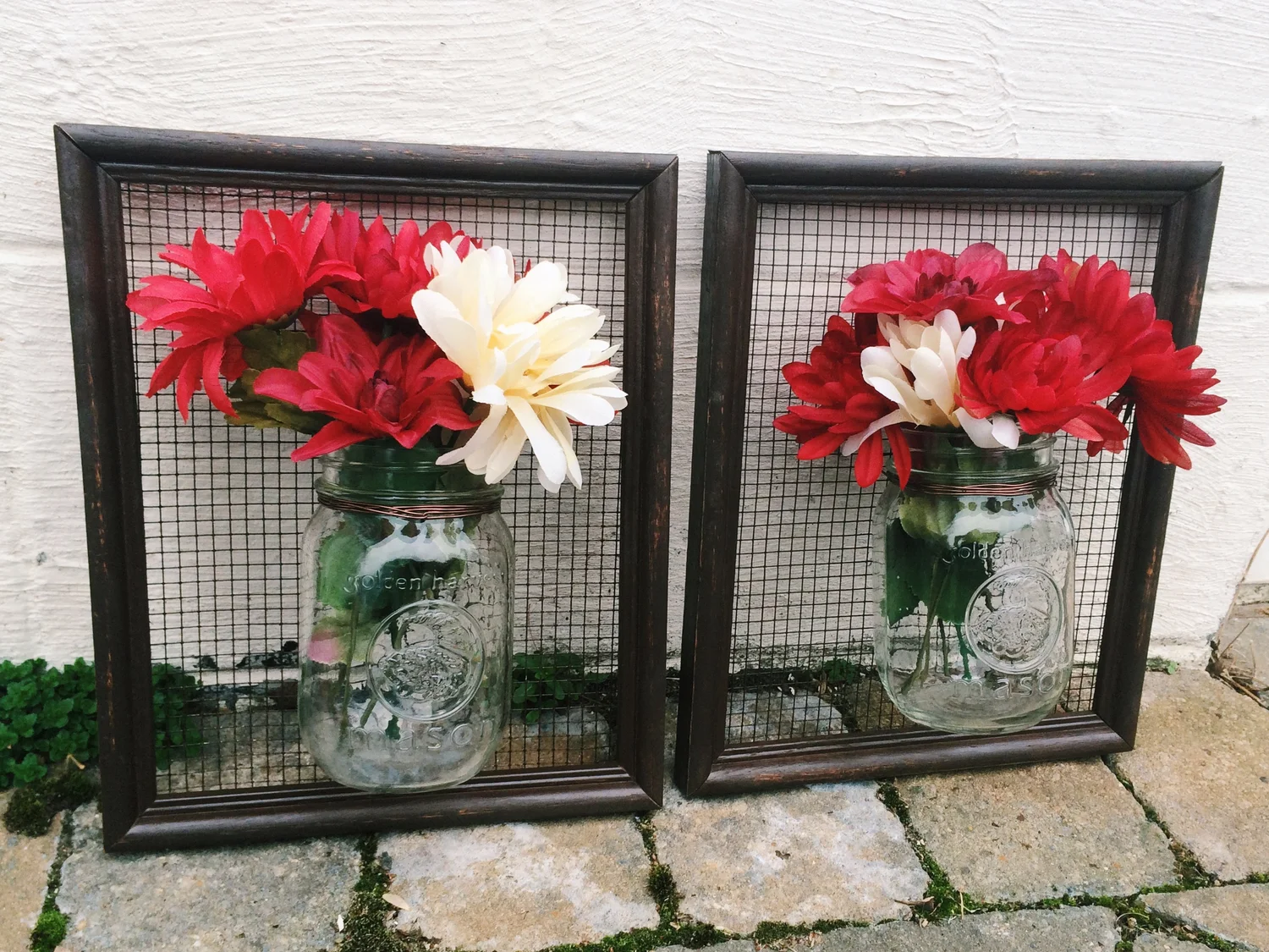 Framed Flower Vases (with hardware cloth or chicken wire) — Maria Makes ...