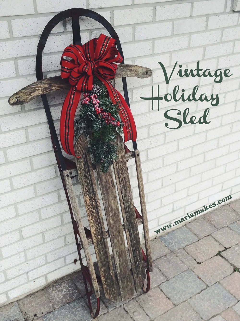 Vintage Christmas Sled