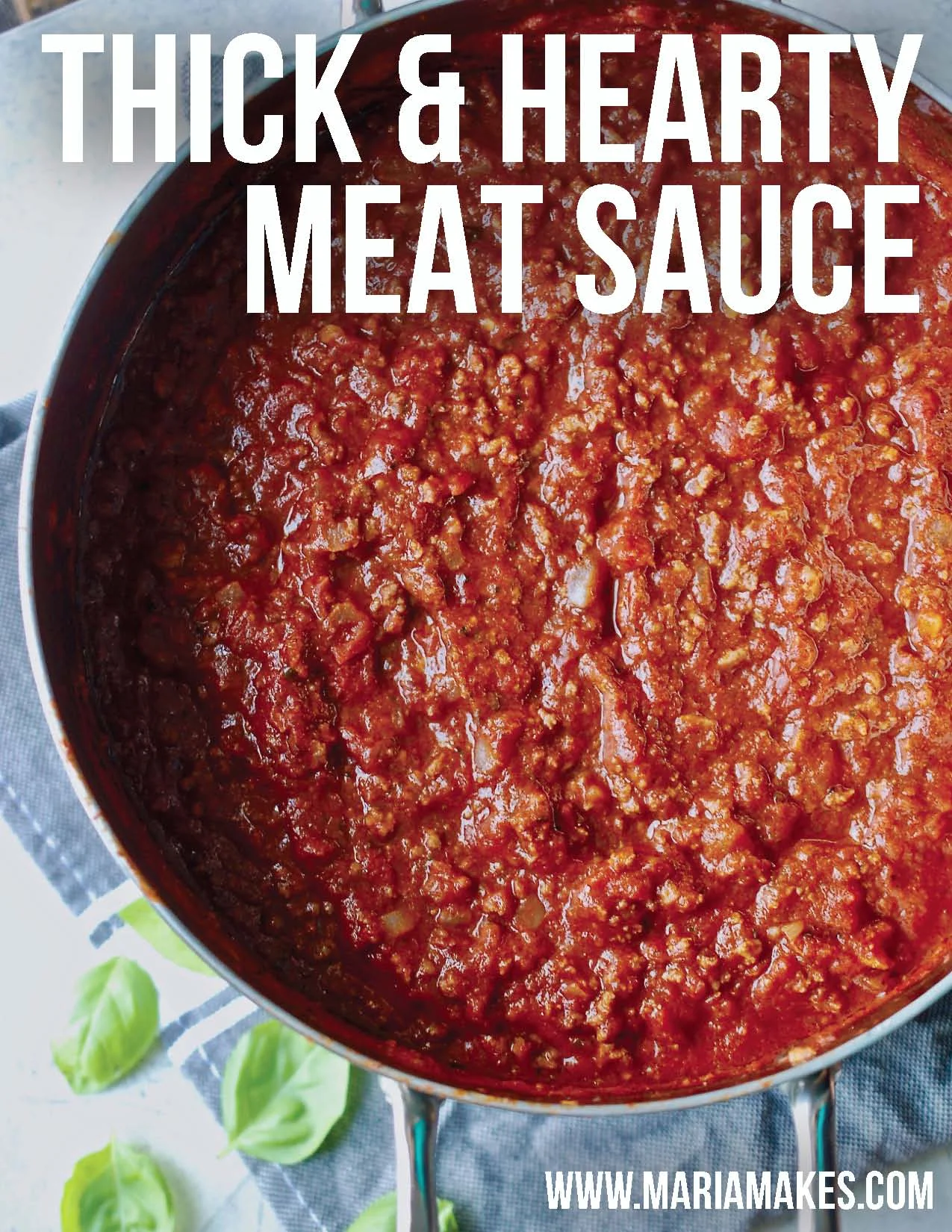 Thick & Hearty Meat Sauce — Maria Makes | Currently making: POTTERY