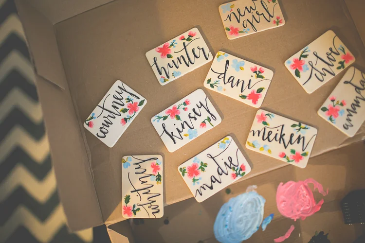 HOW TO: Calligraphy Name Badges — Paperie + Pen