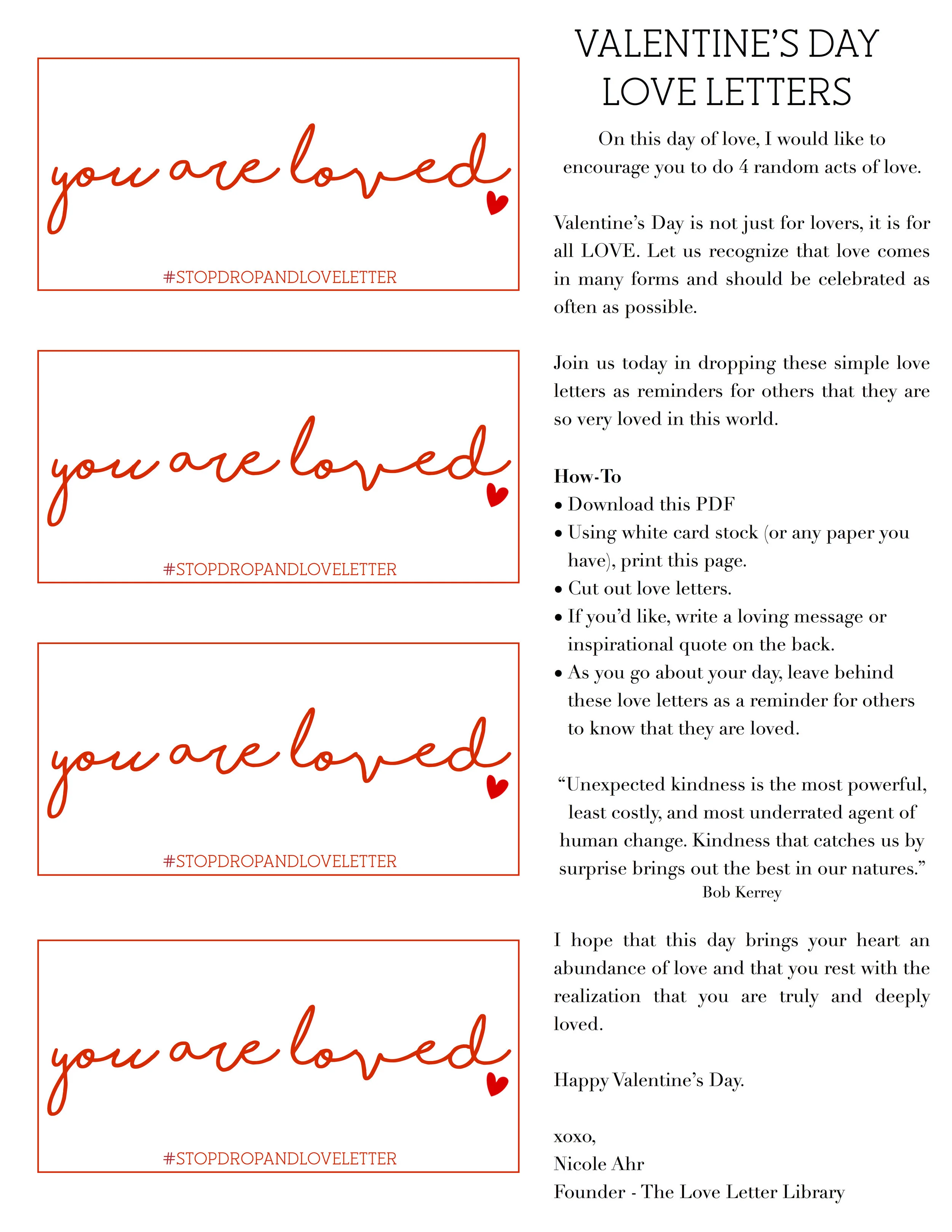 Sample Valentine Love Letters
