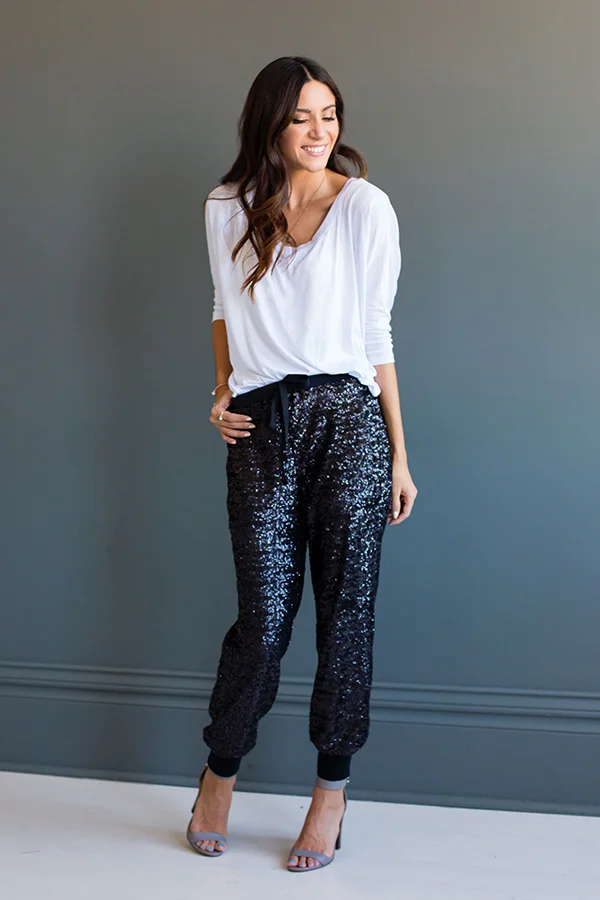 Sequin Sweatpants — Bree Lena