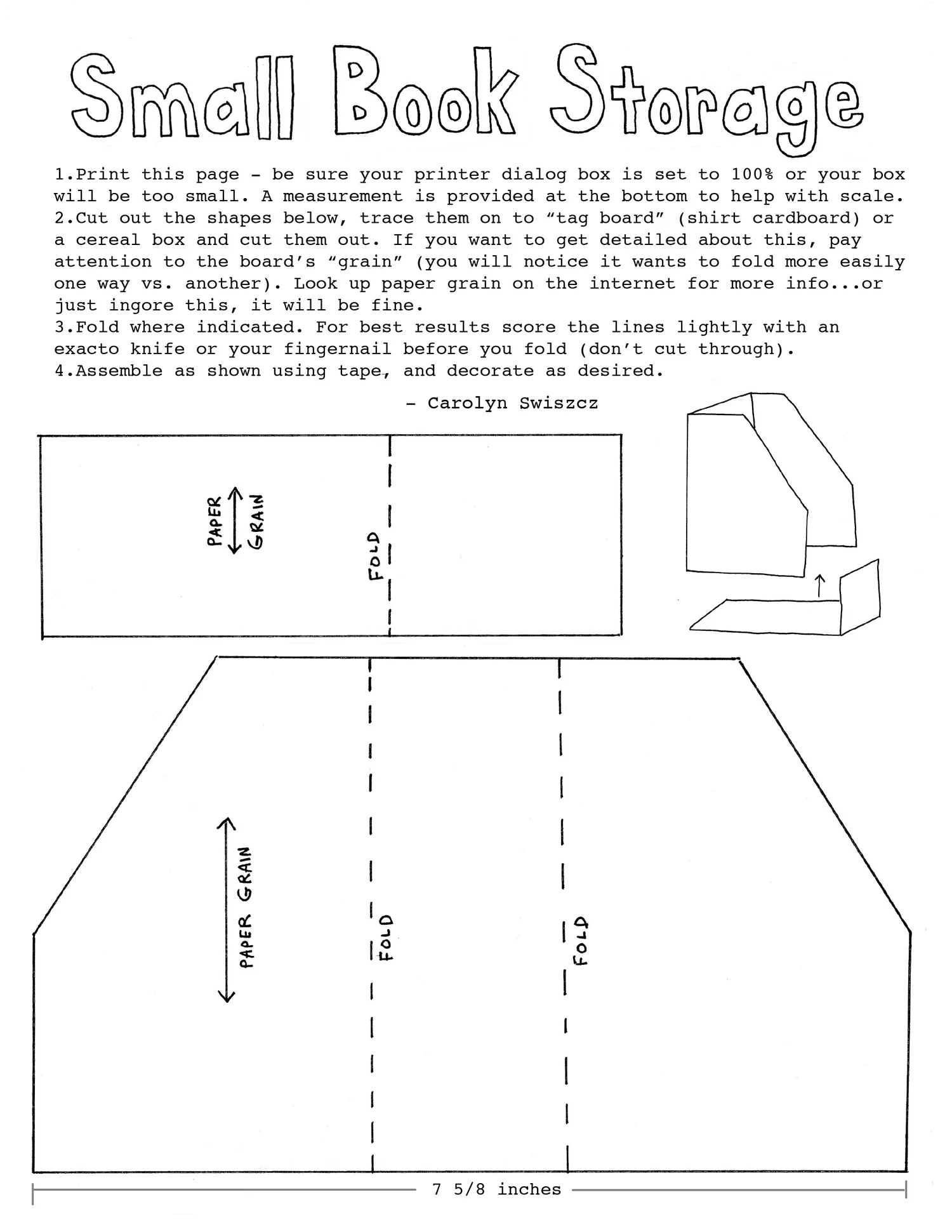 Free Zine Pamphlet — Carolyn Swiszcz