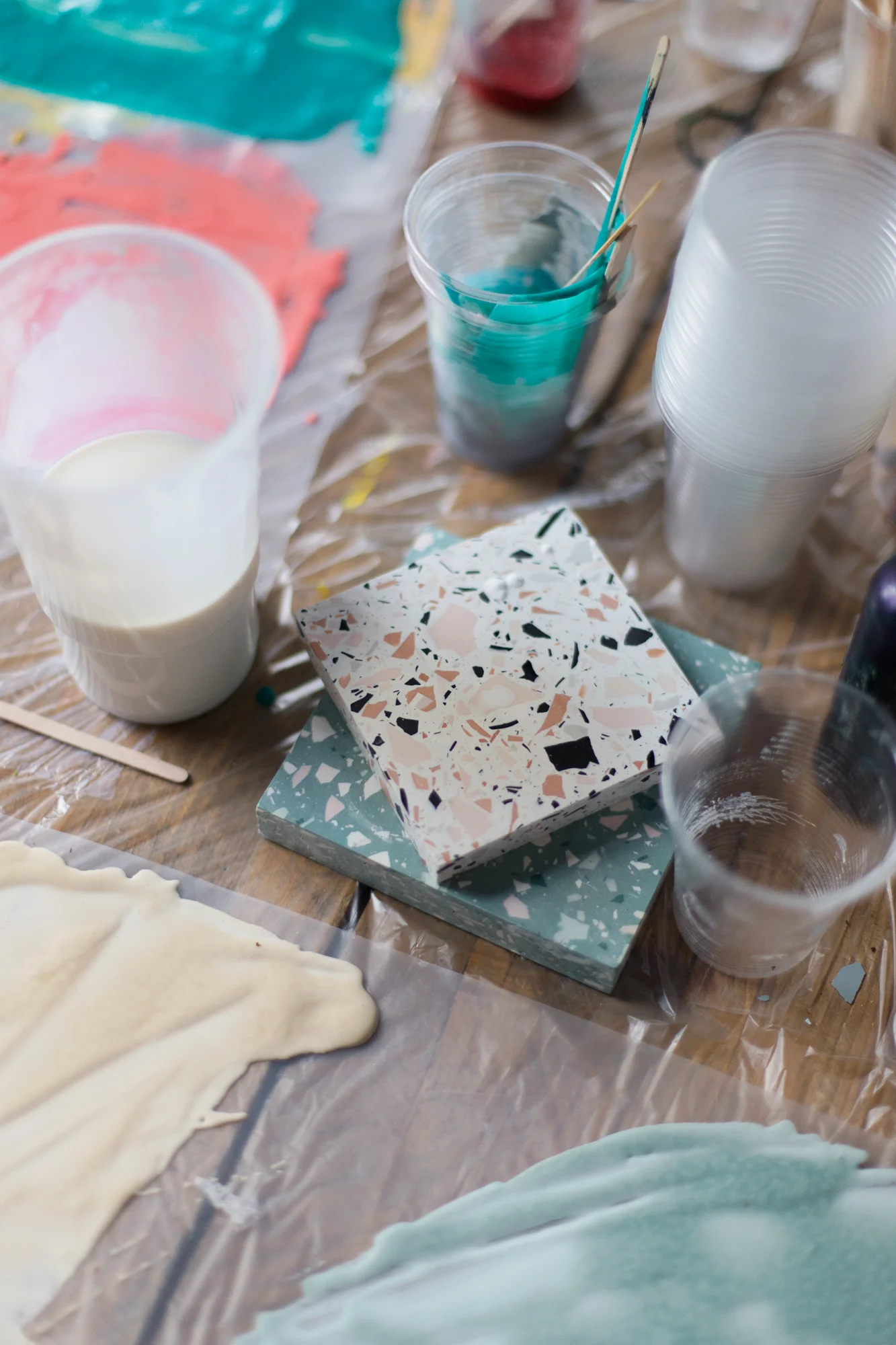 Jesmonite terrazzo tile workshop with surface and product designer ...