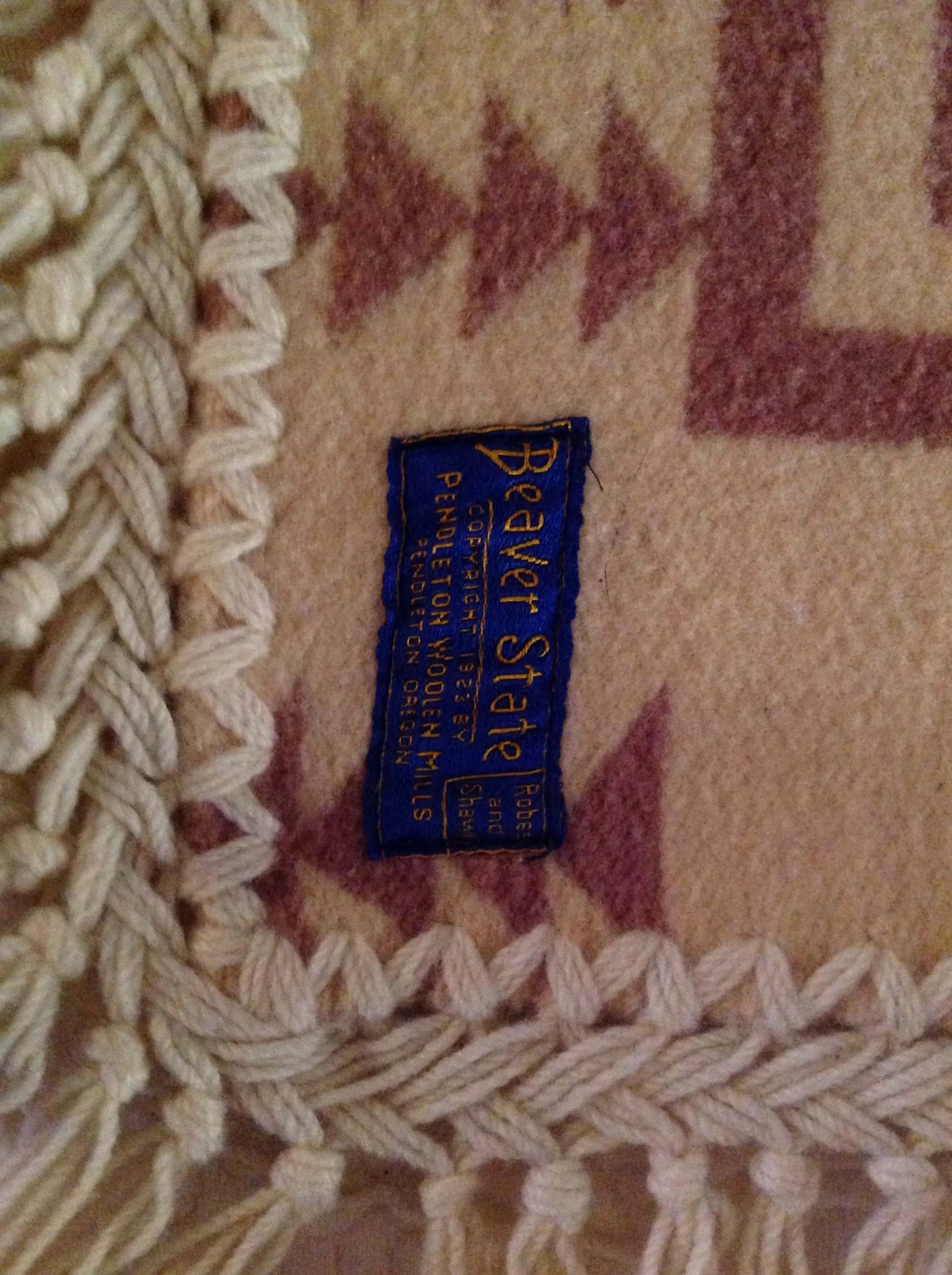 Vintage Pendleton Blanket Harding Pattern — Pique