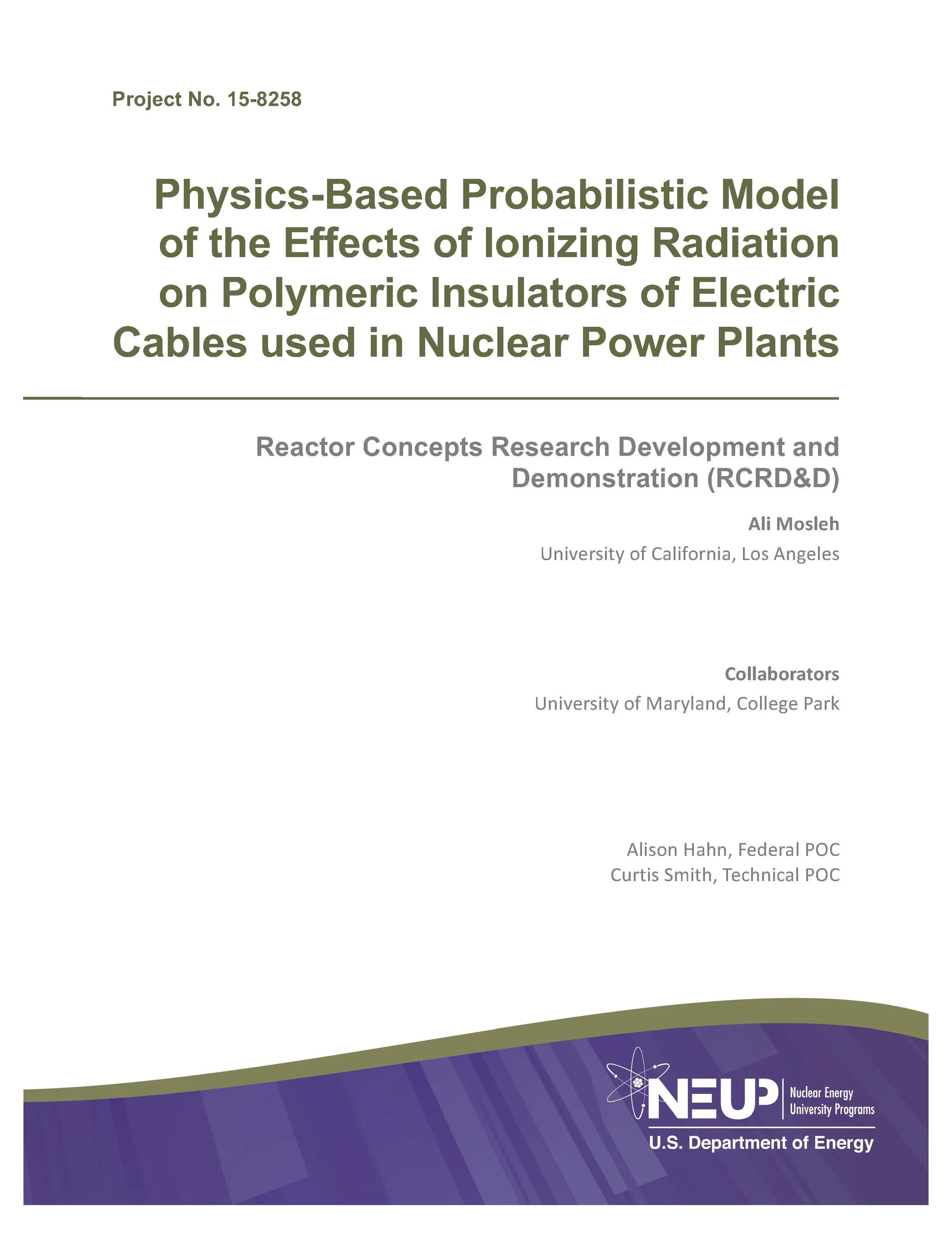 Physics- Based Probabilistic Model of the Effects of Ionizing Radiation ...