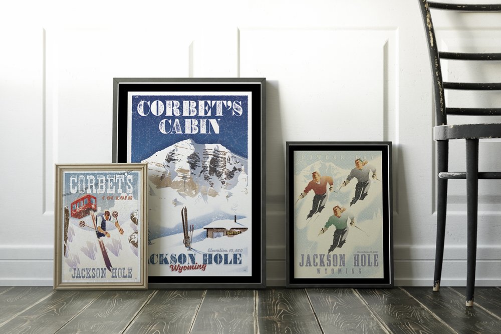 Modern/Vintage Jackson Hole Posters FREE SHIPPING! — Beutler Design ...