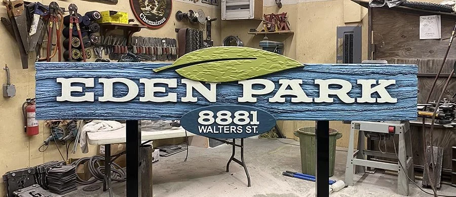 Eden Park sign almost finished. — Imagination Corporation
