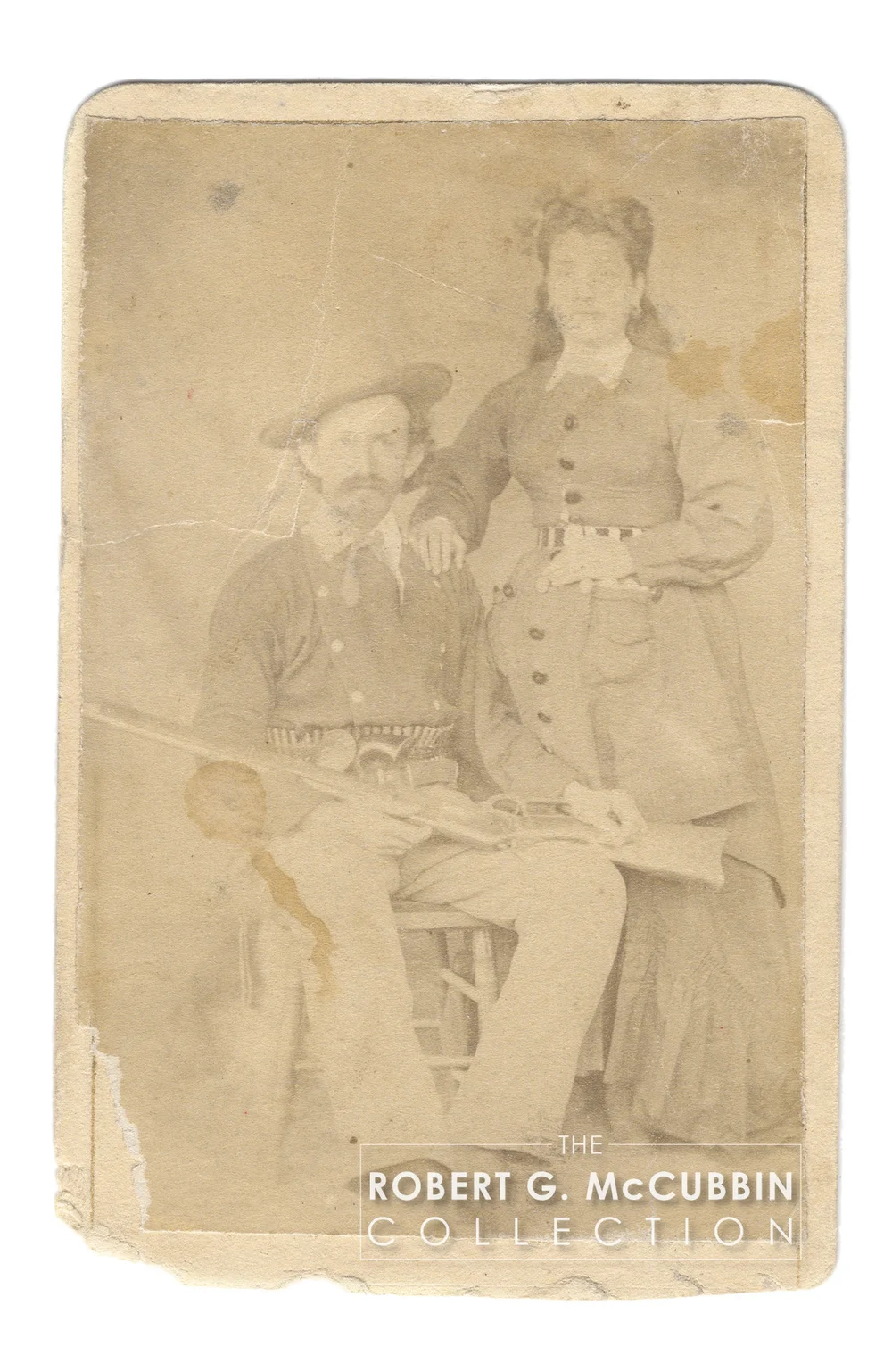 Two Lots: CDVs of Charlie Bowdre and Wife — Old West & Native American ...