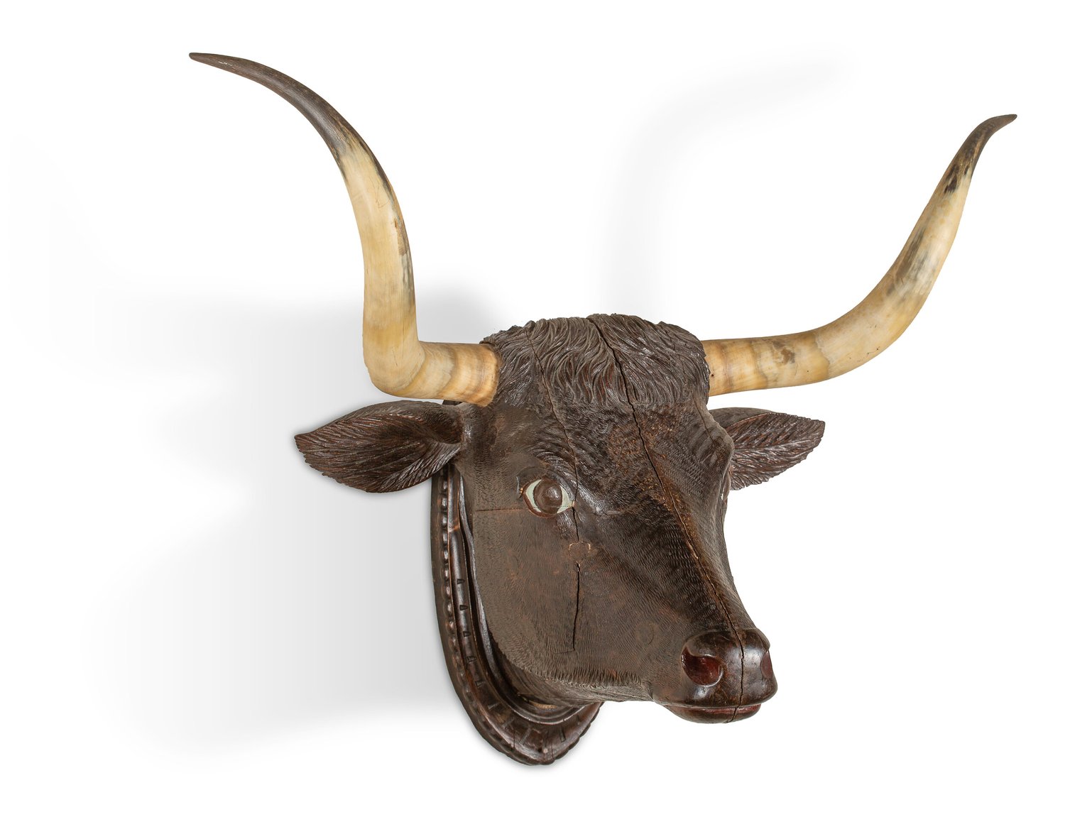 Carved Bull Head from Ben Thompson's Bulls Head Saloon — Old West Events
