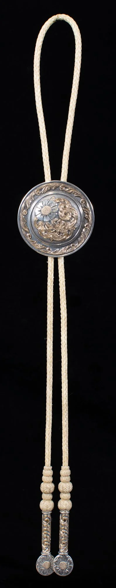 Scott Hardy (TCAA) Bolo Tie with braided rawhide Cord by Nate Wald ...