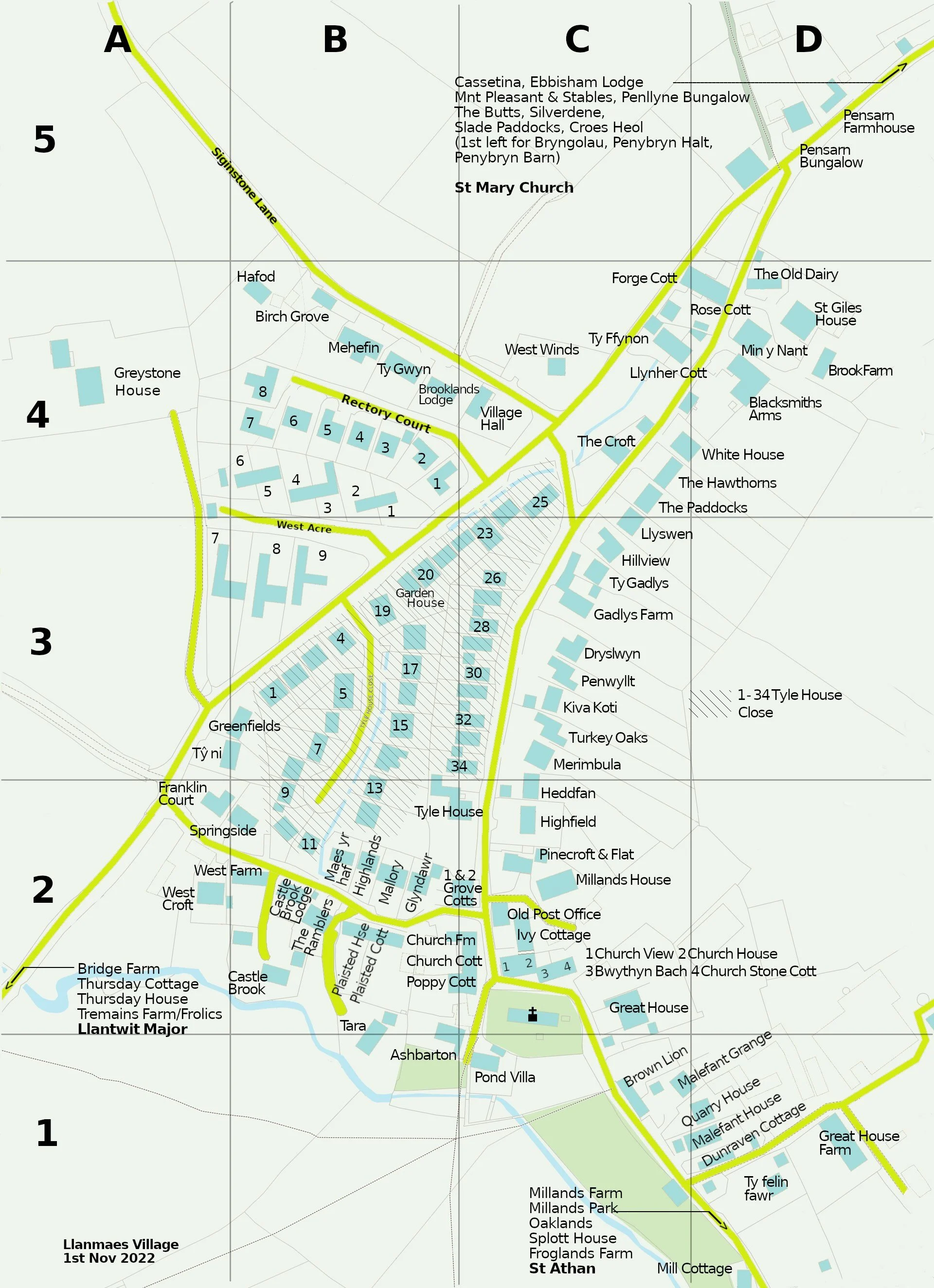 Village Map — Llanmaes Online
