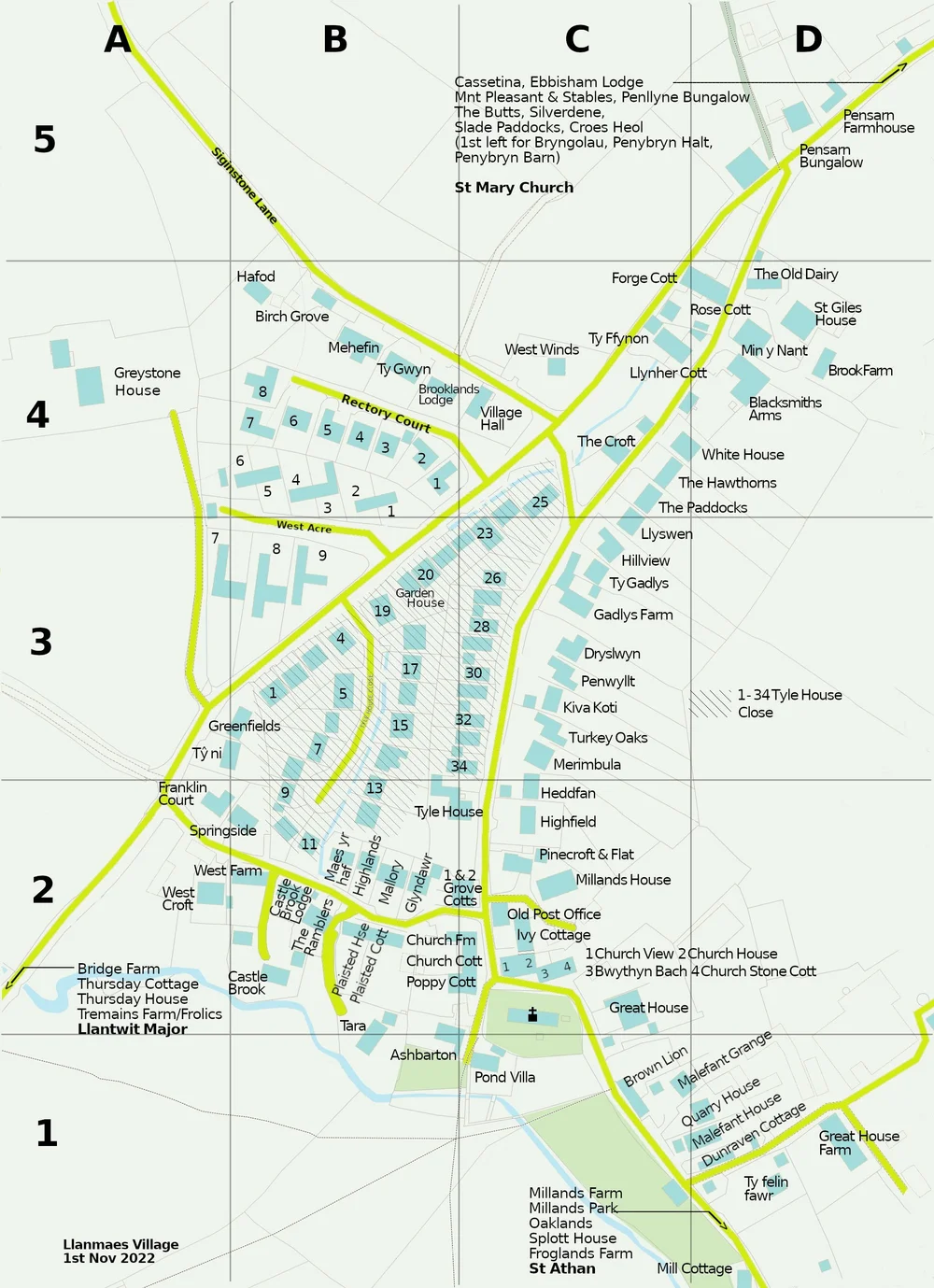 Village Map — Llanmaes Online