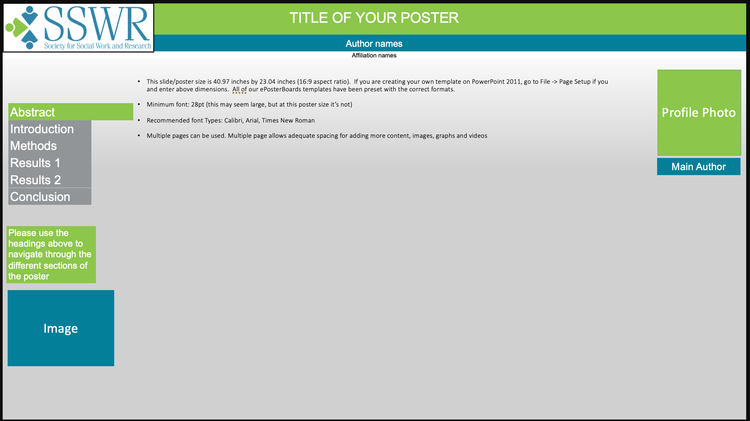 SSWR 2025 In-Person Presenters Community Site — ePosterBoards