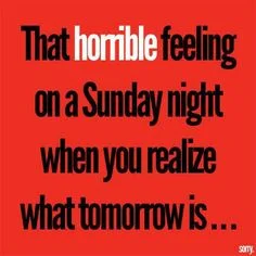 Sunday Night Depression