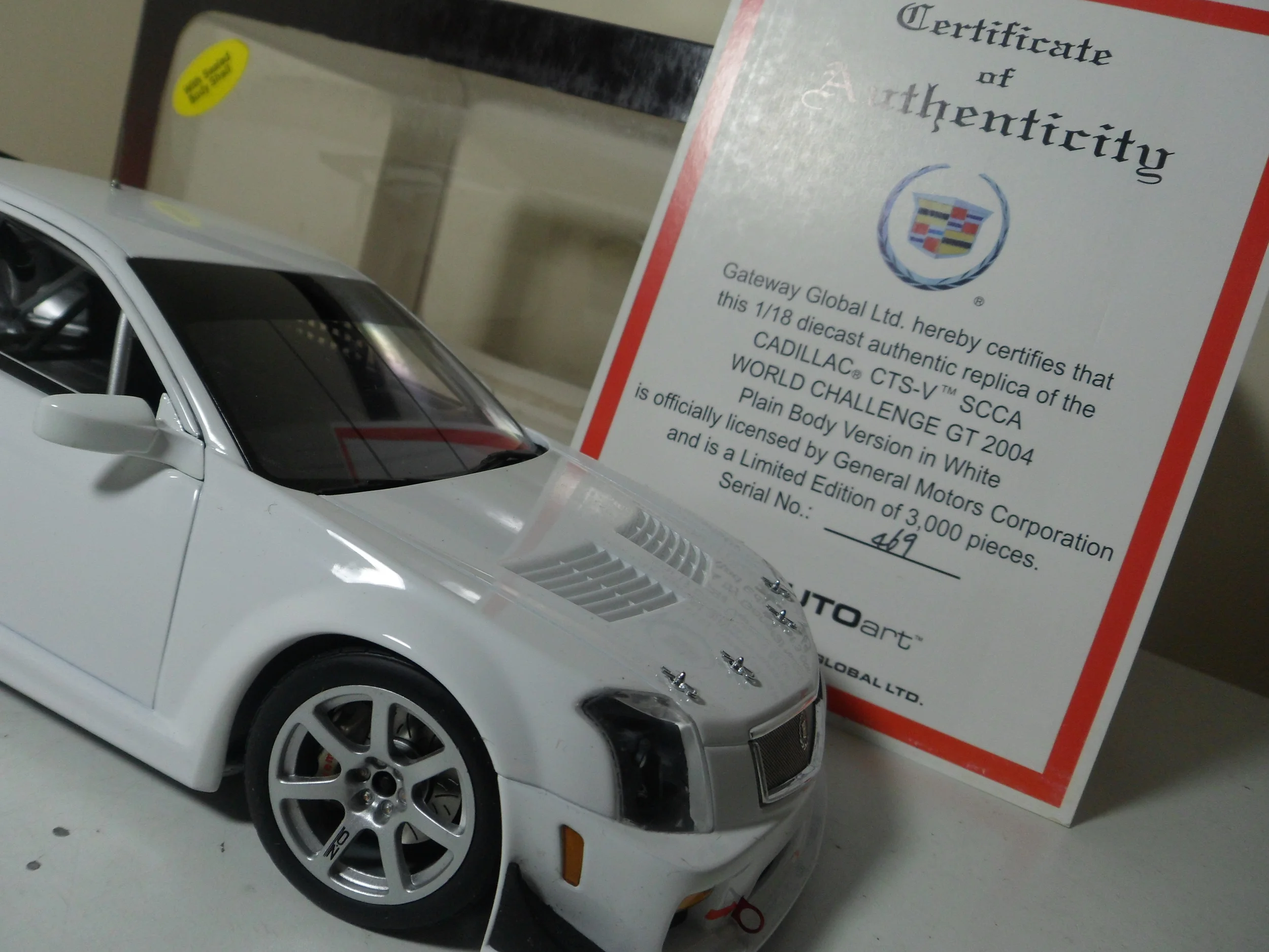 Cadillac CTS-V SCCA GT by Autoart 1:18 scale boxed — CS-DIECAST-TUNING