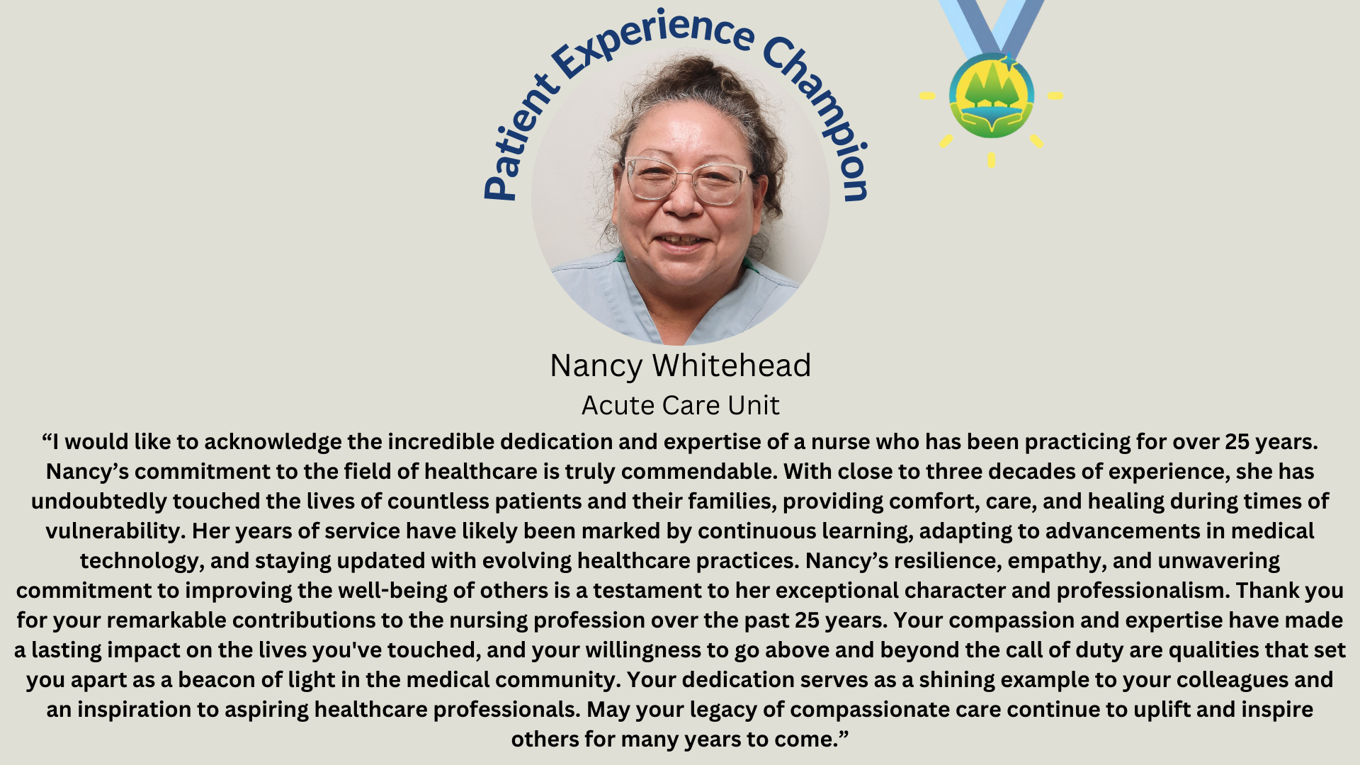 Our Patient, Resident & Client Experience Champions — North Shore ...