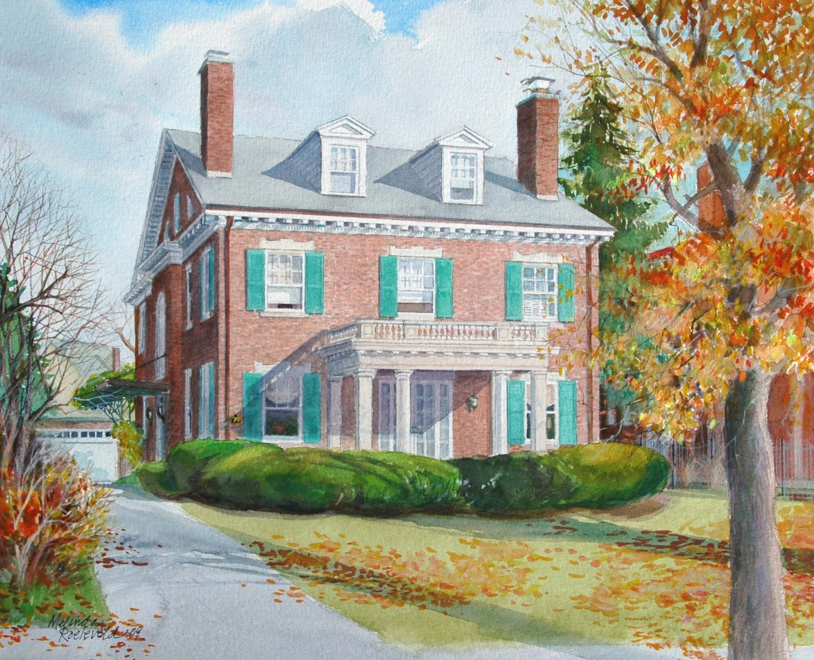 A selection of watercolor paintings of homes — The Watercolor House