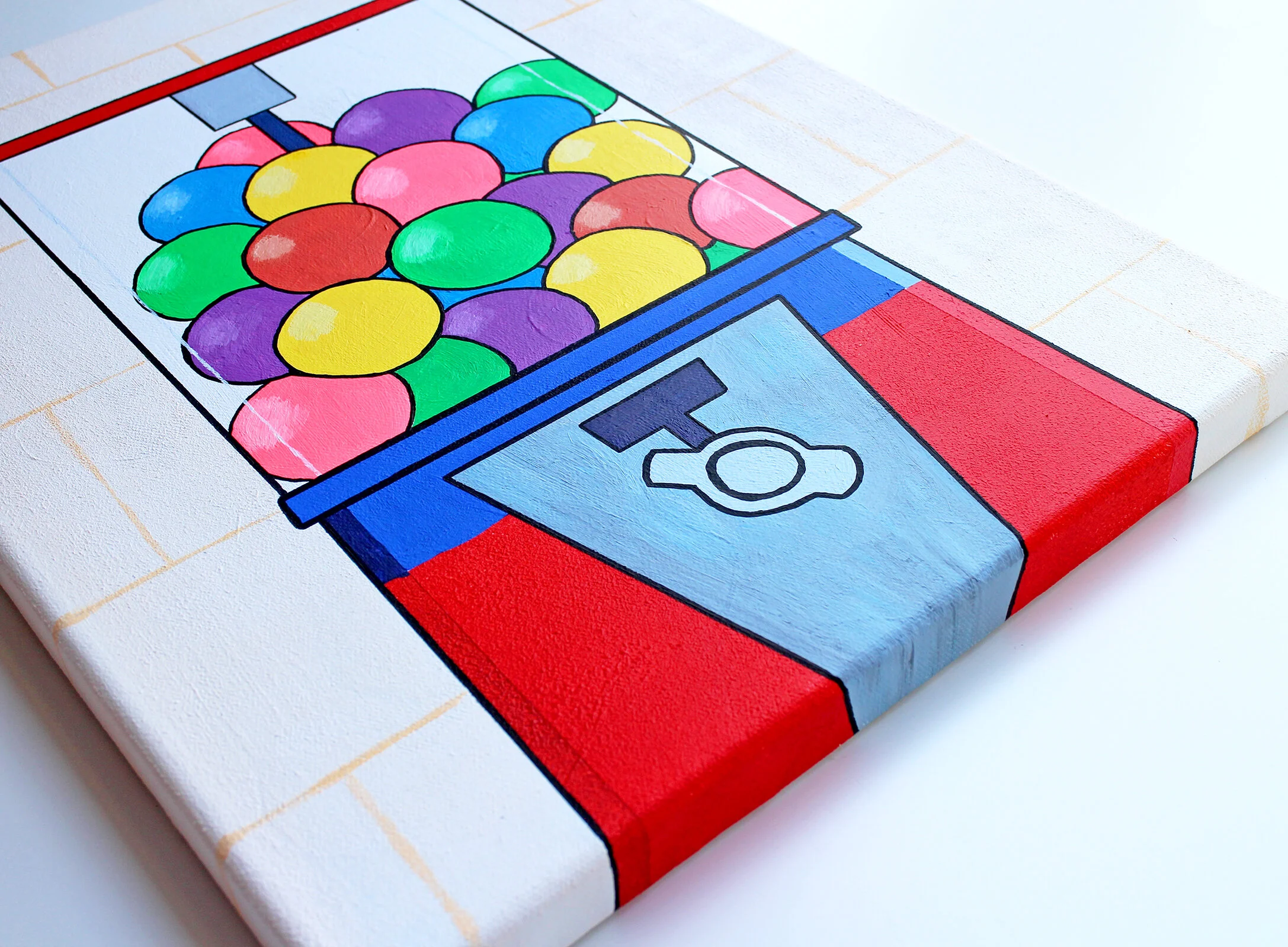 Gumball Machine Retro Sweet Dispenser Pop Art Painting on Canvas — Ian ...