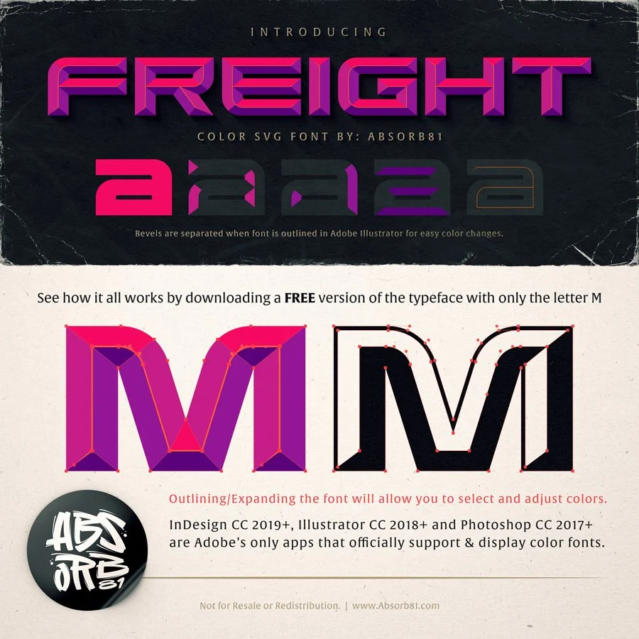 FONTS — Absorb81 - Illustration / Design / Typography