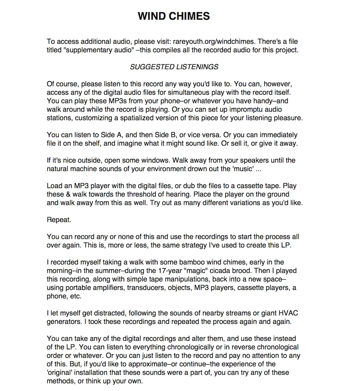 Wind Chimes — Geoff Mullen