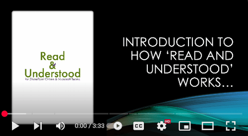 Manage Document Acknowledgement using Read and Understood Teams App ...
