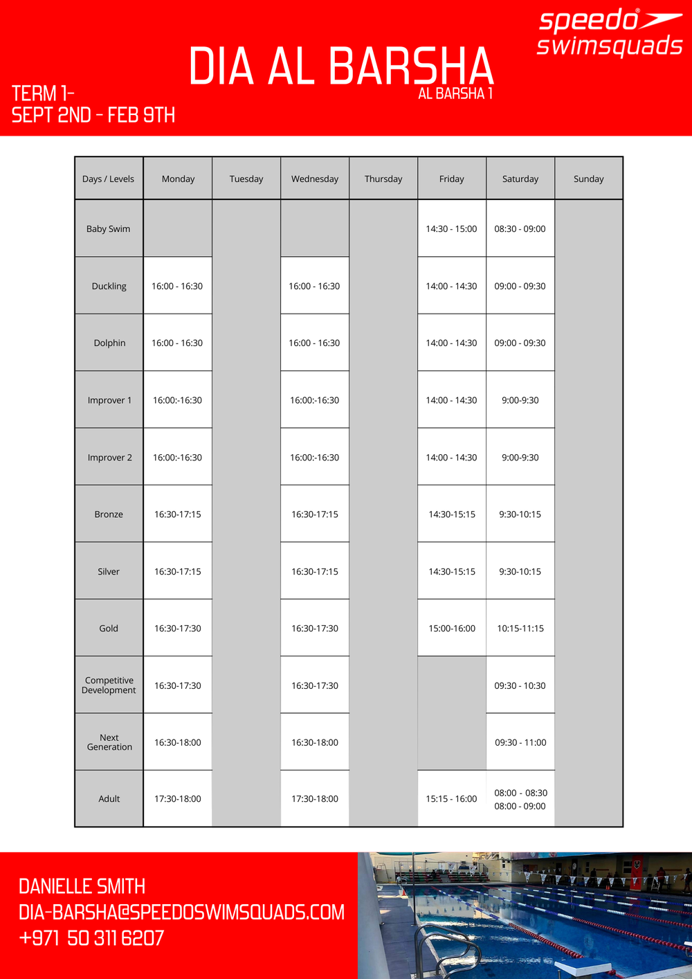 Dubai International Academy - Al Barsha — Speedo Swim Squads