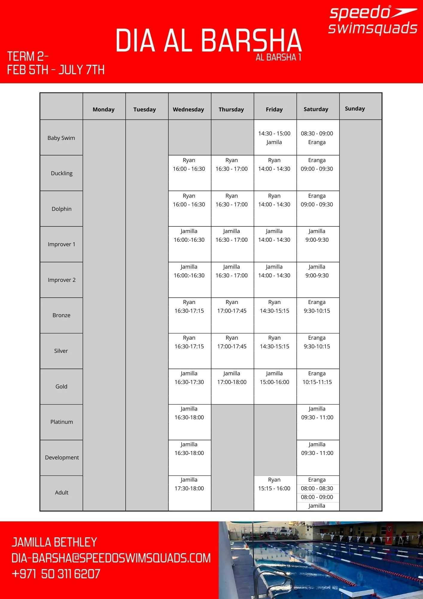 Dubai International Academy - Al Barsha — Speedo Swim Squads