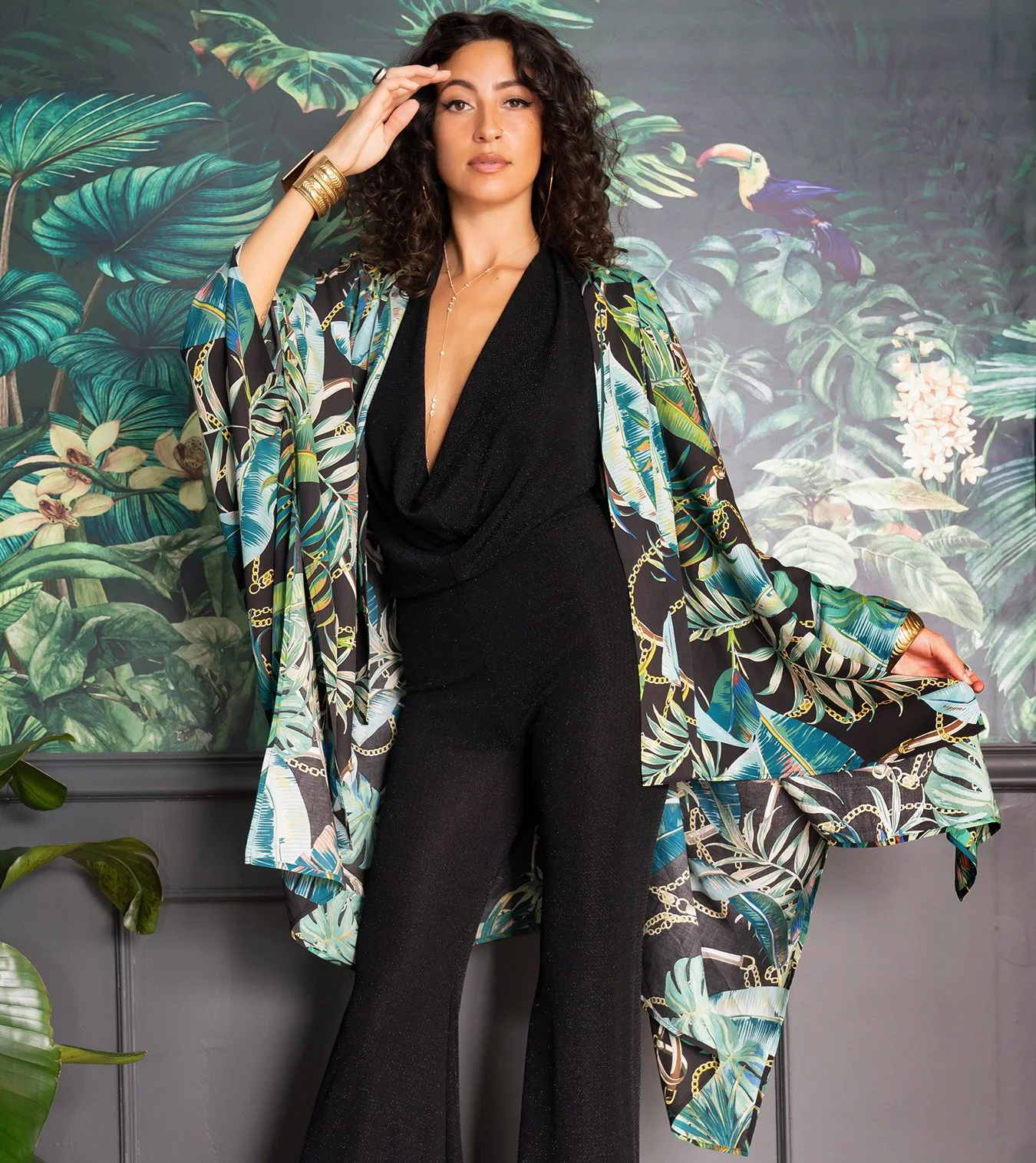 Jungle print robe, ethically made in the USA! — Temple Ro