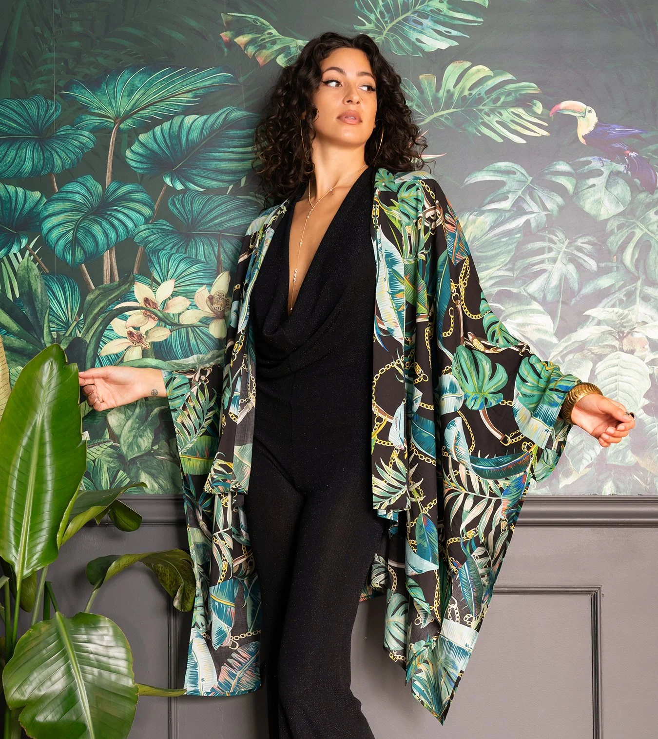 Jungle print robe, ethically made in the USA! — Temple Ro