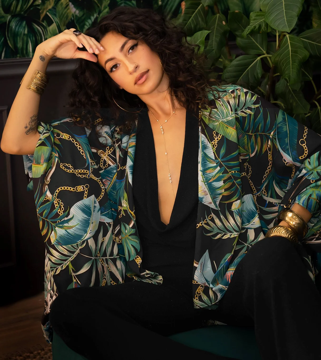 Jungle print robe, ethically made in the USA! — Temple Ro