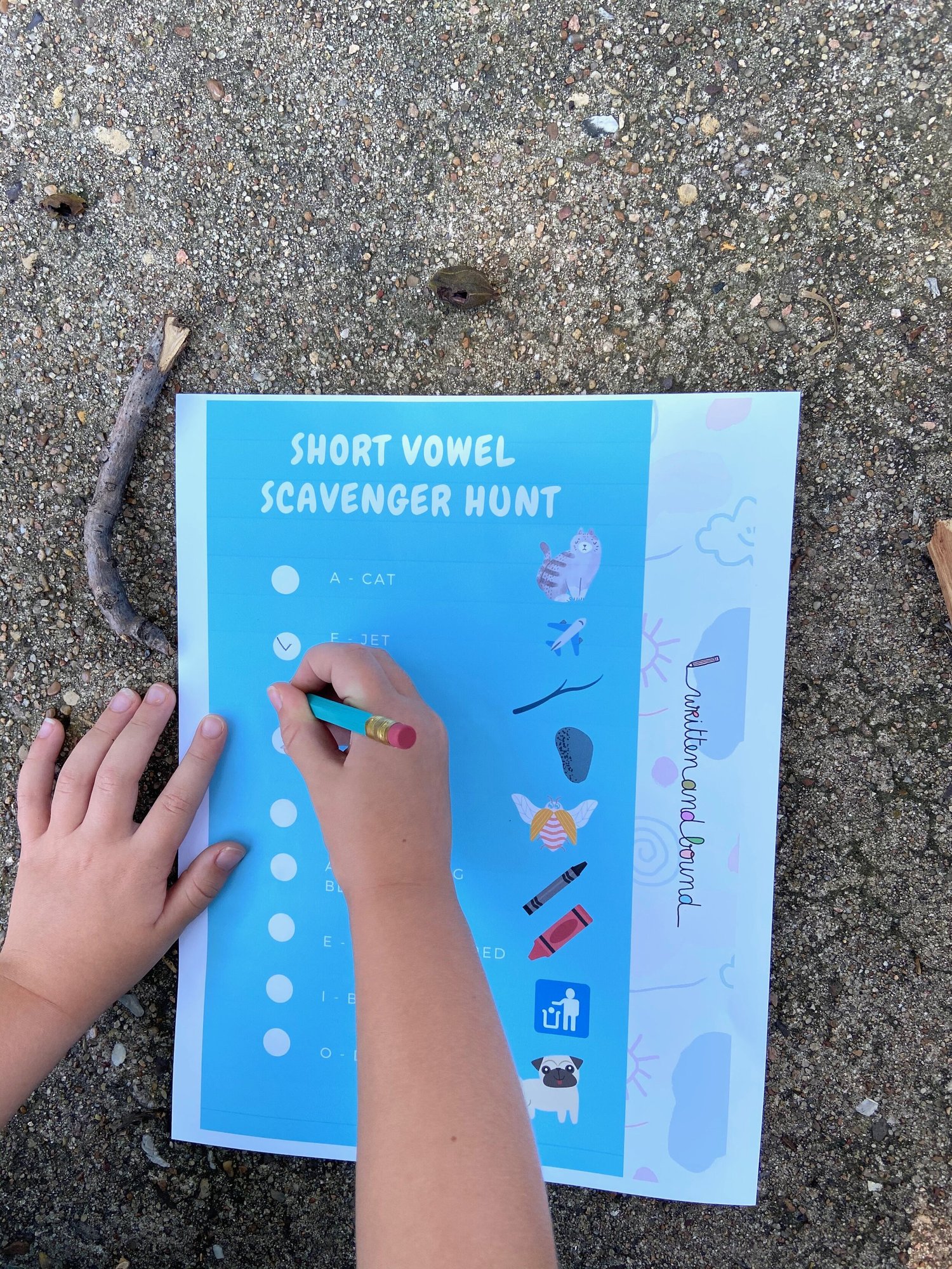 Printable Phonics Scavenger Hunts — Written & Bound