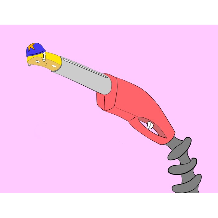 Stunt Twinkie Braces For Launch From Sawed-off Gas Pump — Real. Weird. Art.