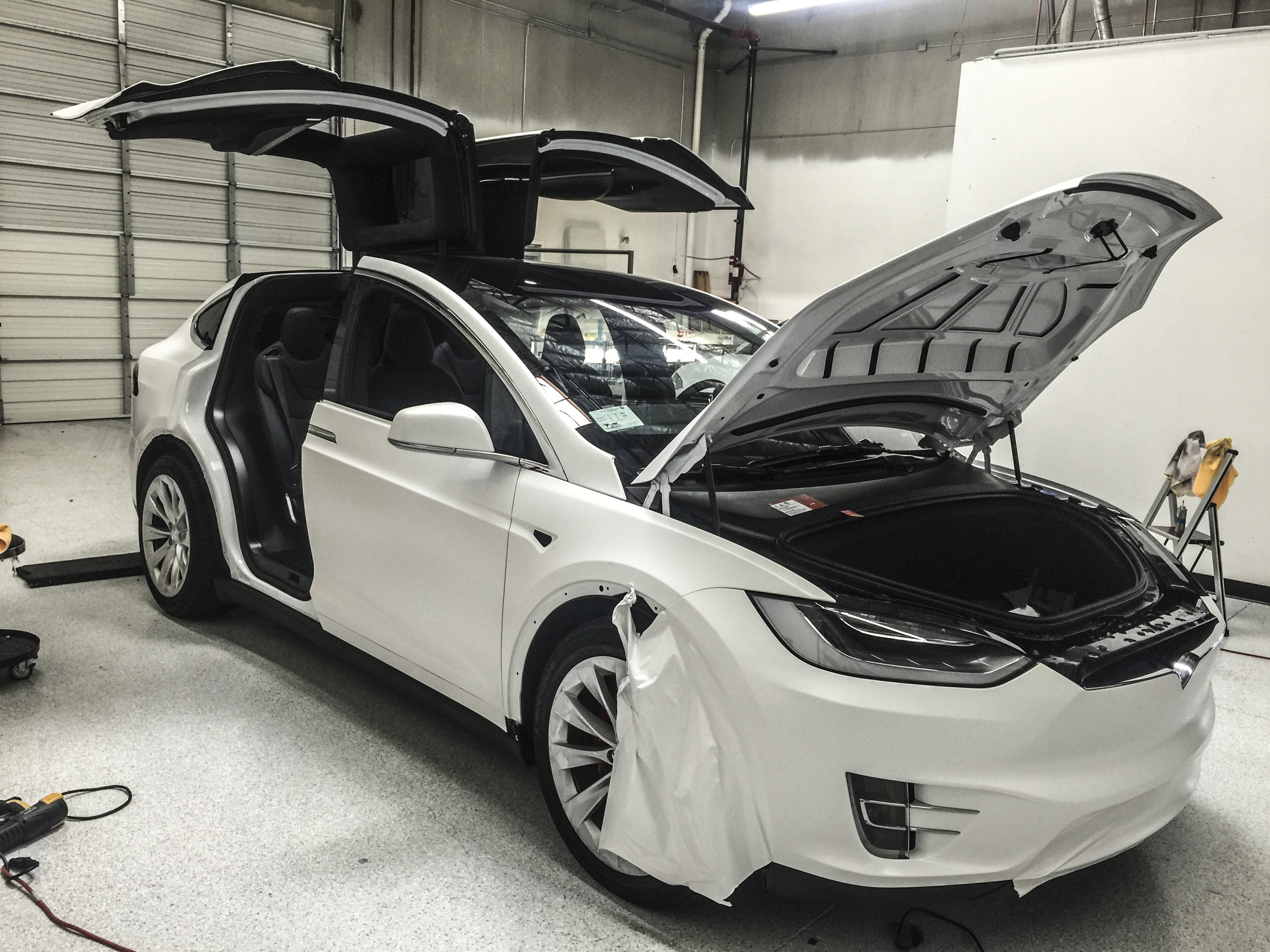 Tesla Model X - ALL Satin White — Incognito Wraps