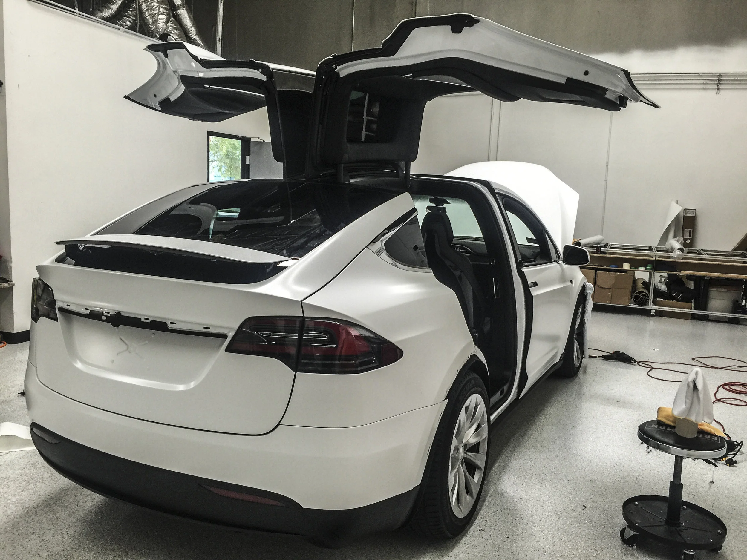 Tesla Model X - ALL Satin White — Incognito Wraps